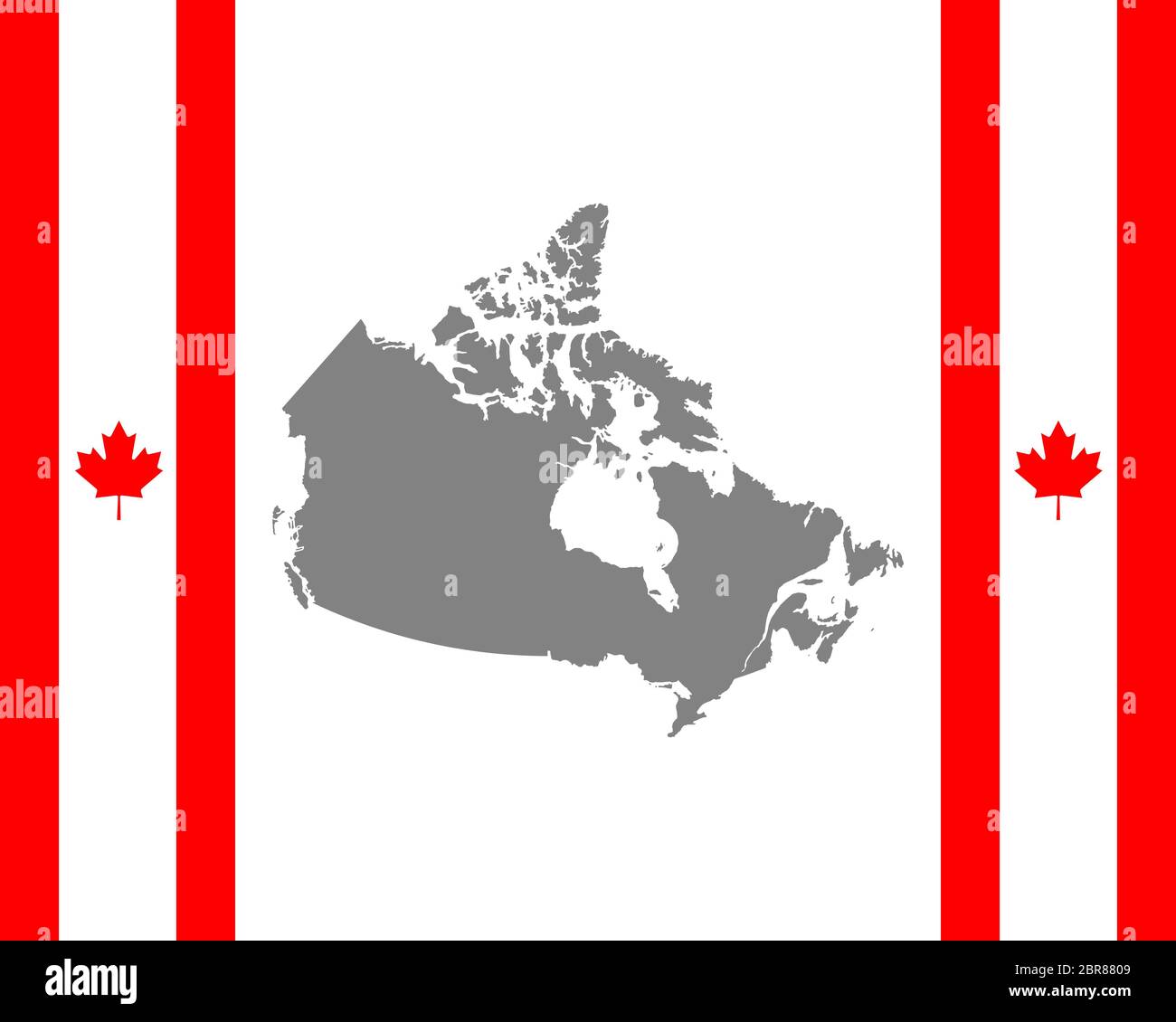 Canadian flag and map Stock Photo - Alamy