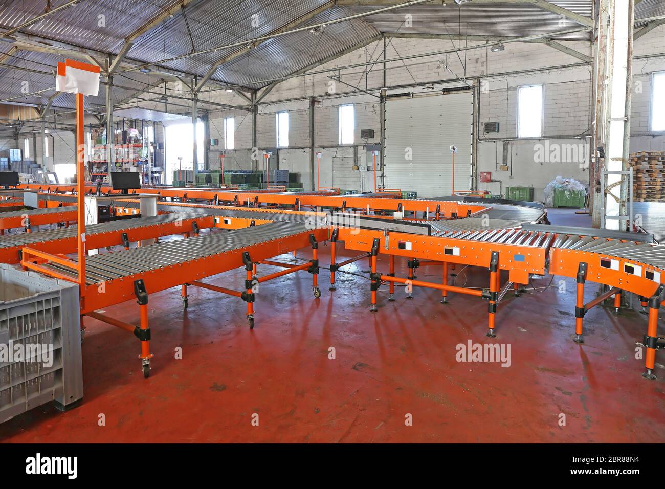 Interior of Regional Delivery Shipping Hub Distribution Warehouse Stock ...