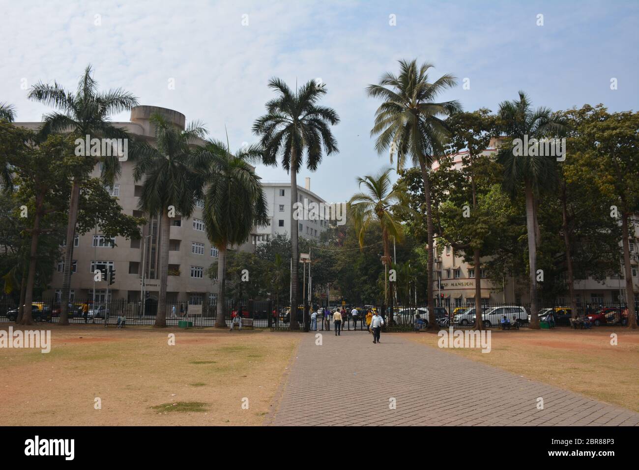 Art Deco architecture in Mumbai seen from the Oval Maidan Stock Photo ...