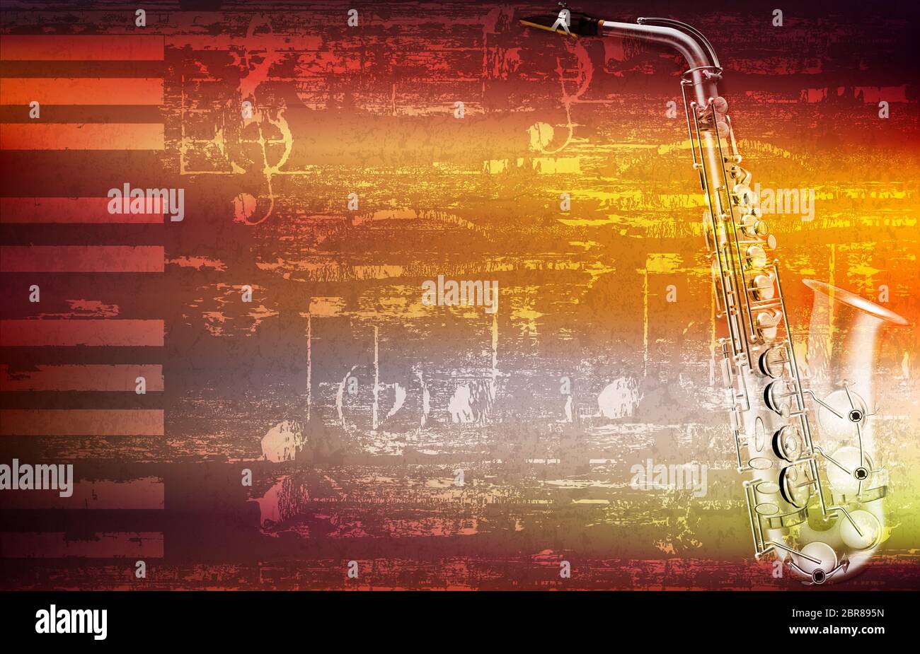 abstract brown grunge music background with saxophone Stock Photo - Alamy
