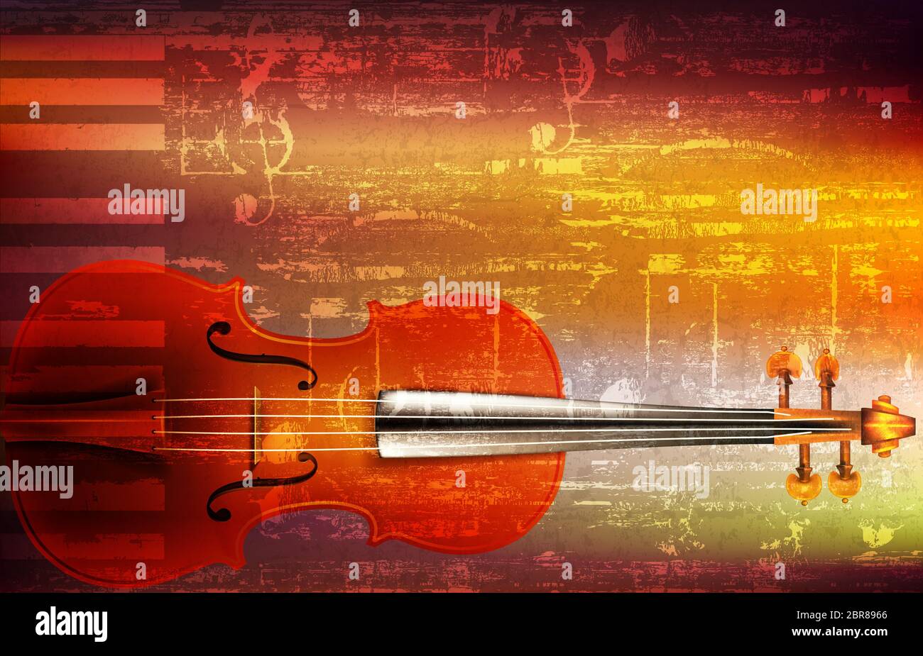abstract brown grunge music background with violin Stock Photo - Alamy