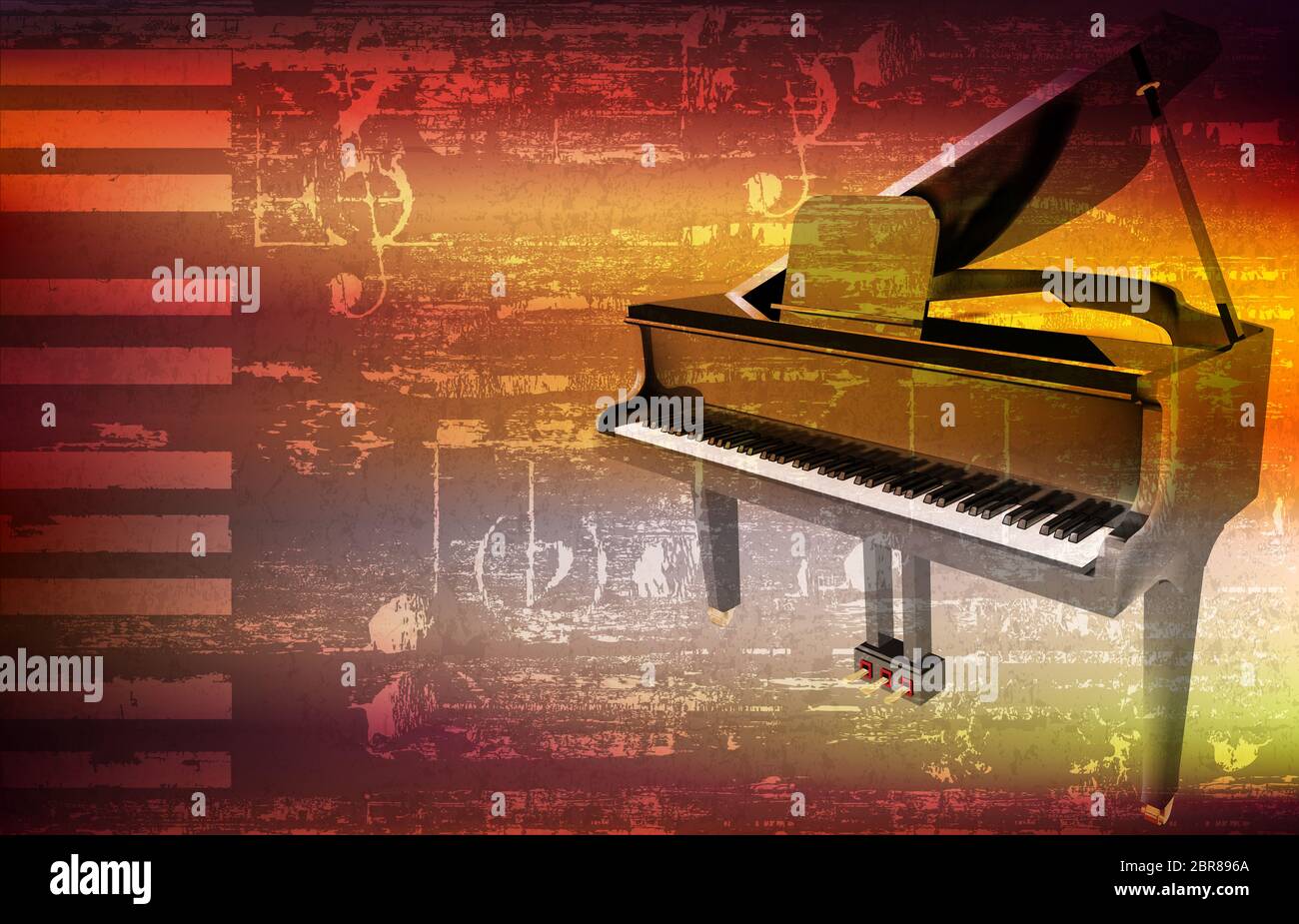 abstract brown grunge music background with grand piano Stock Photo - Alamy