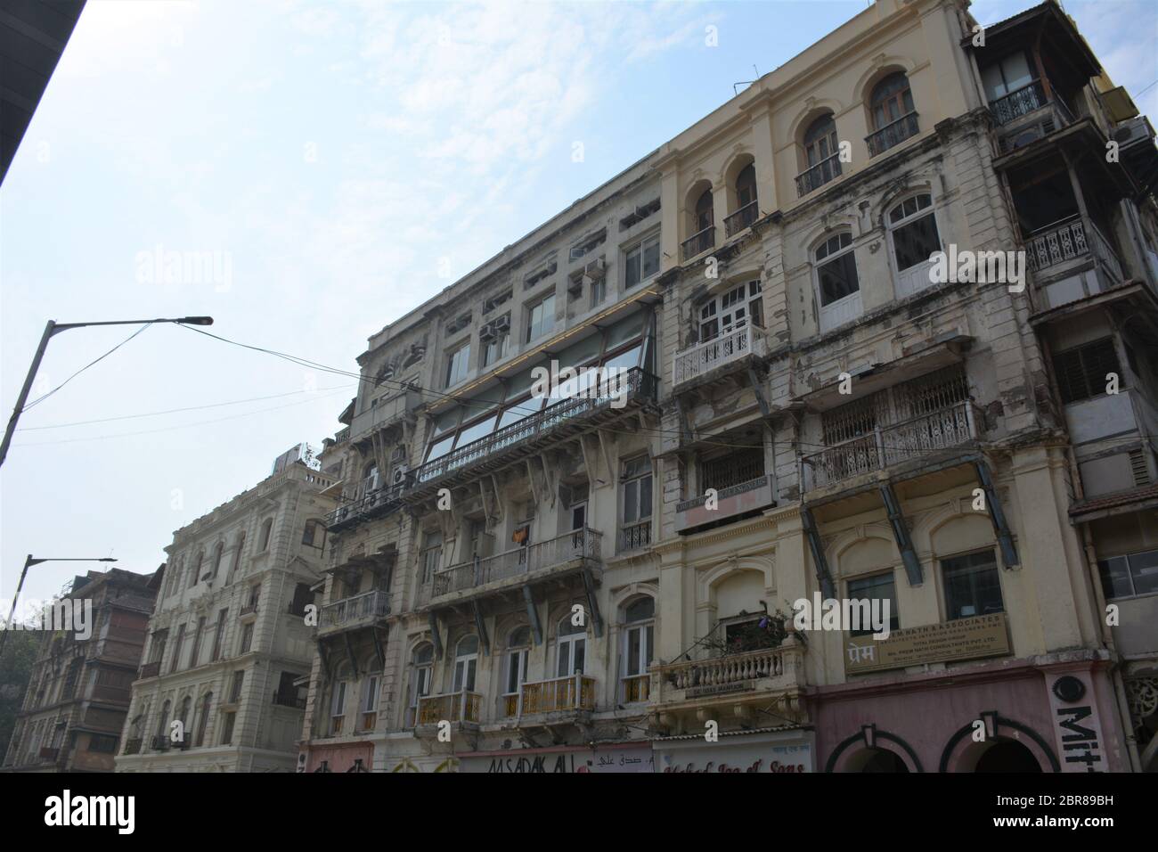 Historic facades in Colaba, Mumbai, Maharashtra, India Stock Photo - Alamy
