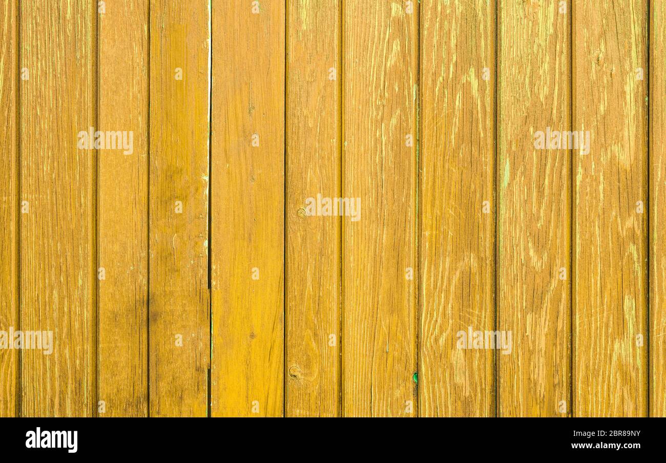 Texture of old painted boards in yellow color Stock Photo - Alamy