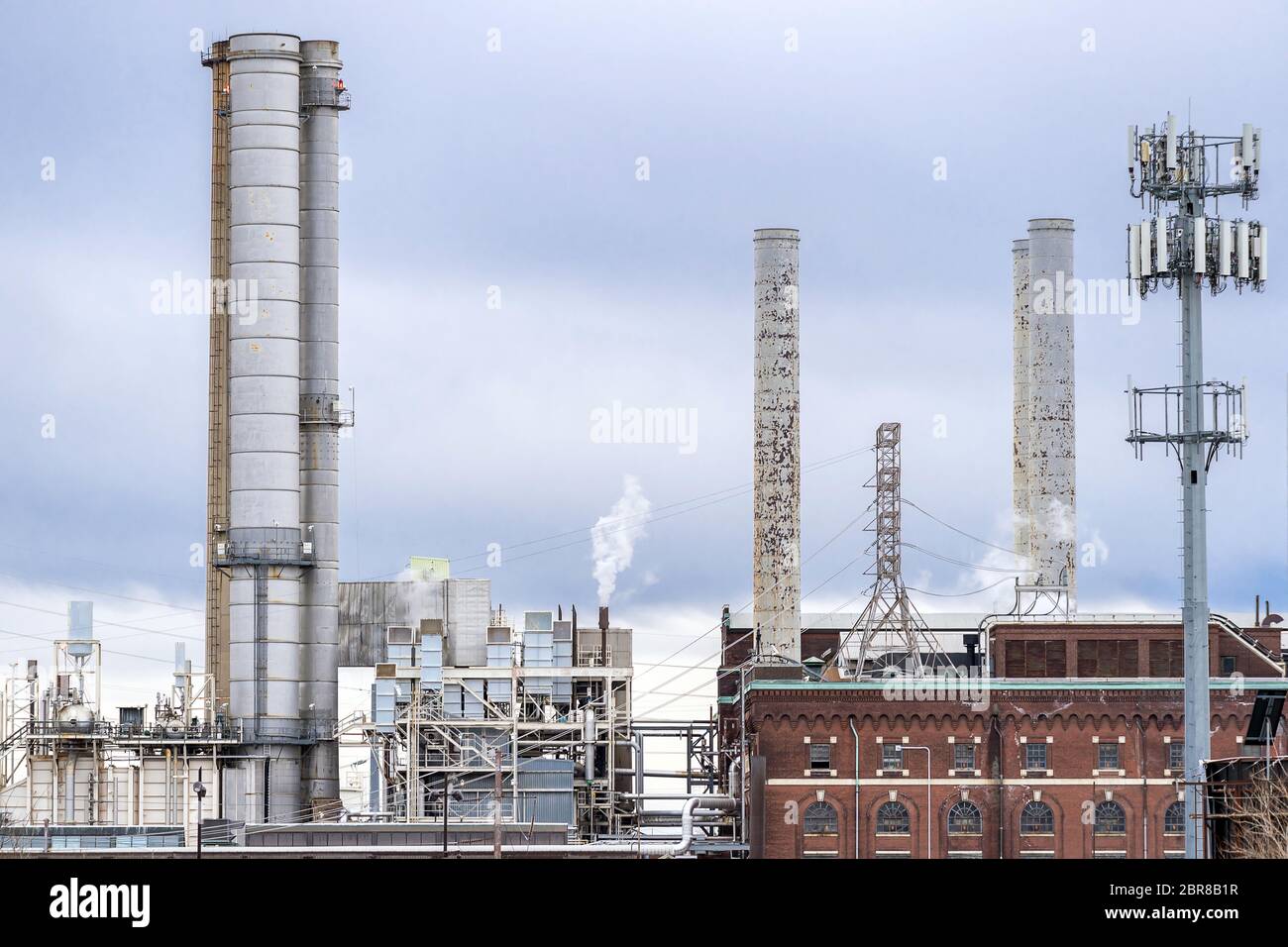 Smokestacks Power plant Factory energy company in Philadelphia PA USA ...