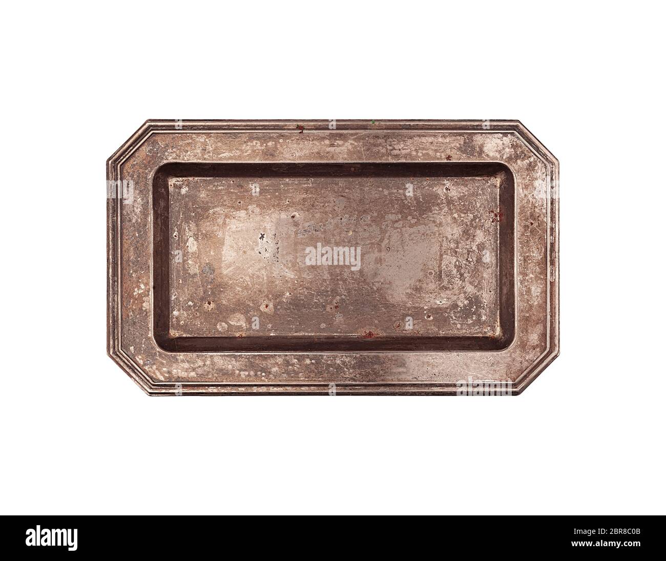 Rectangular vintage plate top view isolated Stock Photo - Alamy