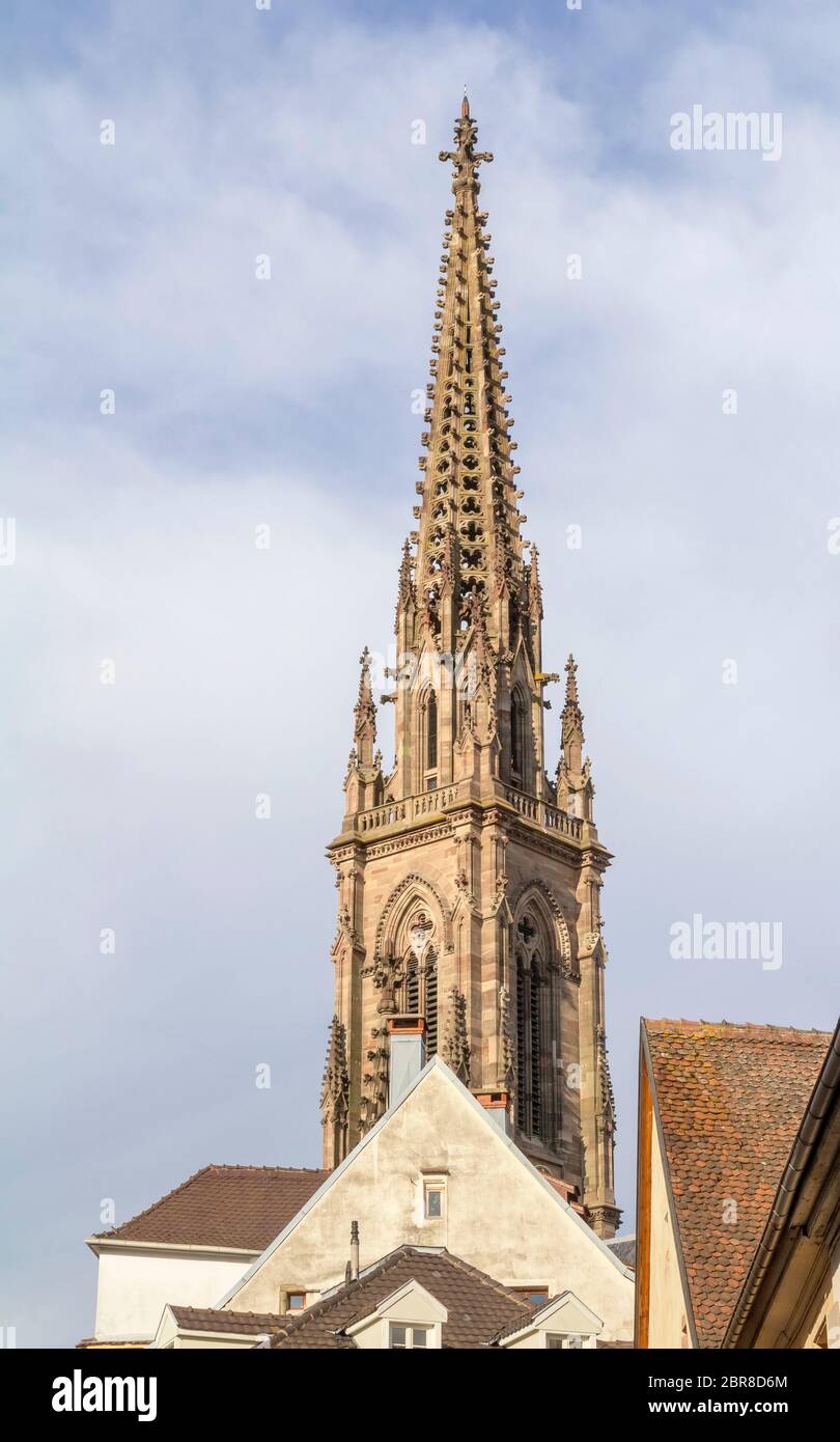 architectural detail of Mulhouse, a city in the Alsace region in France ...