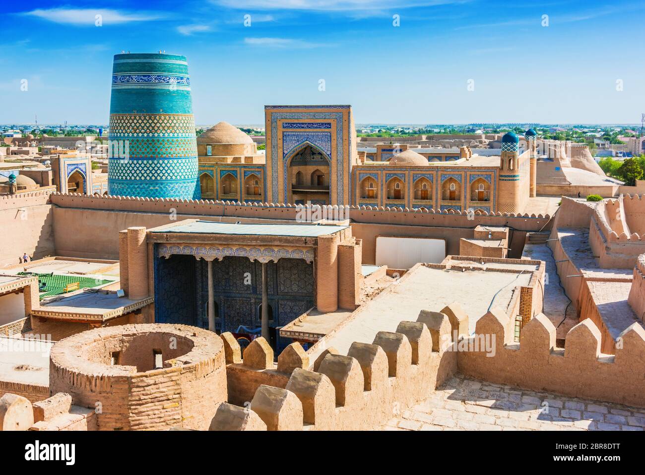 Historic architecture of Itchan Kala, walled inner town of the city of ...