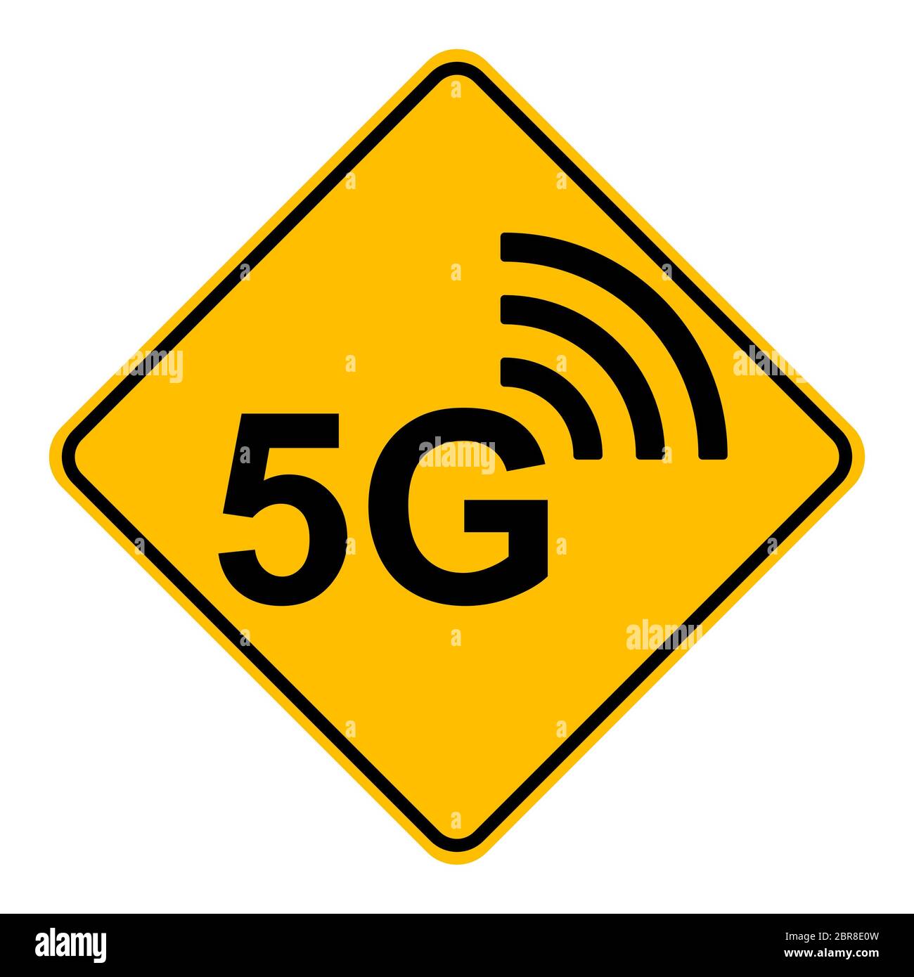5G wireless and road sign Stock Photo - Alamy