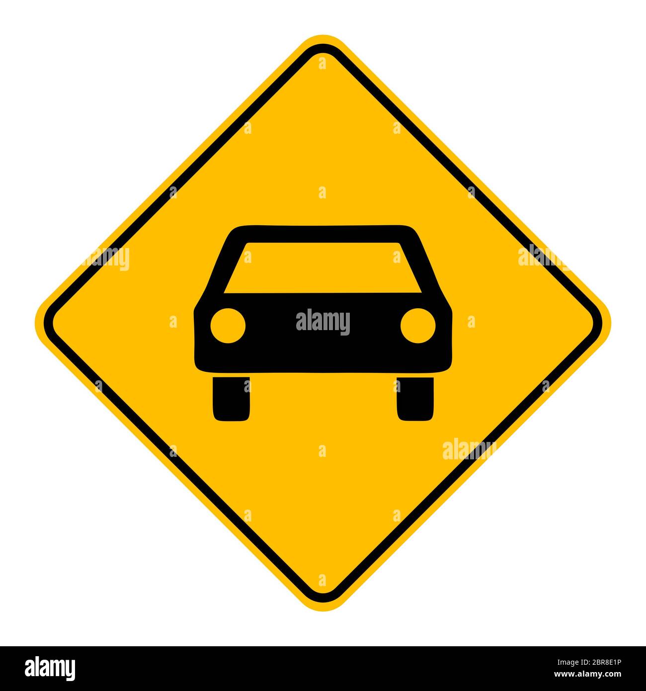 Car and road sign Stock Photo - Alamy
