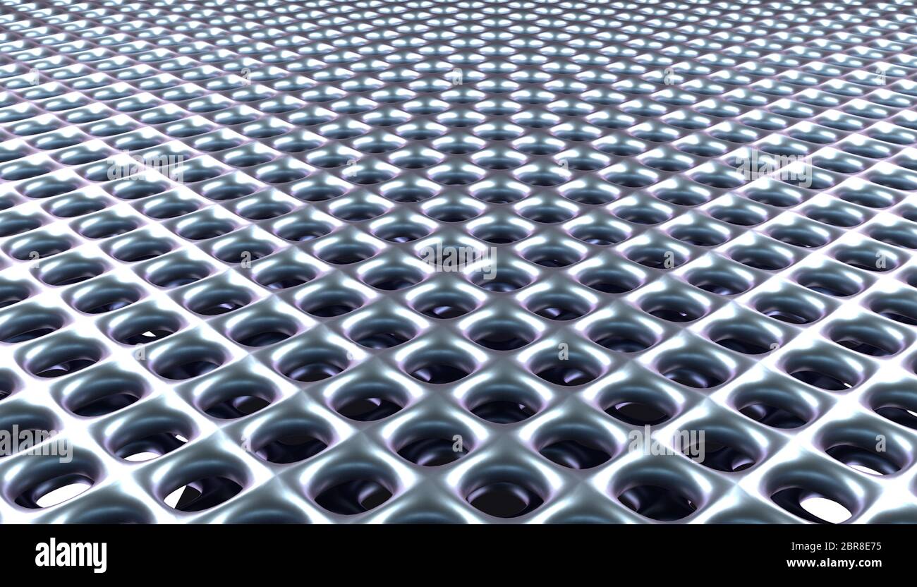 Shiny steel grid pattern using as modern background, 3d rendering Stock ...