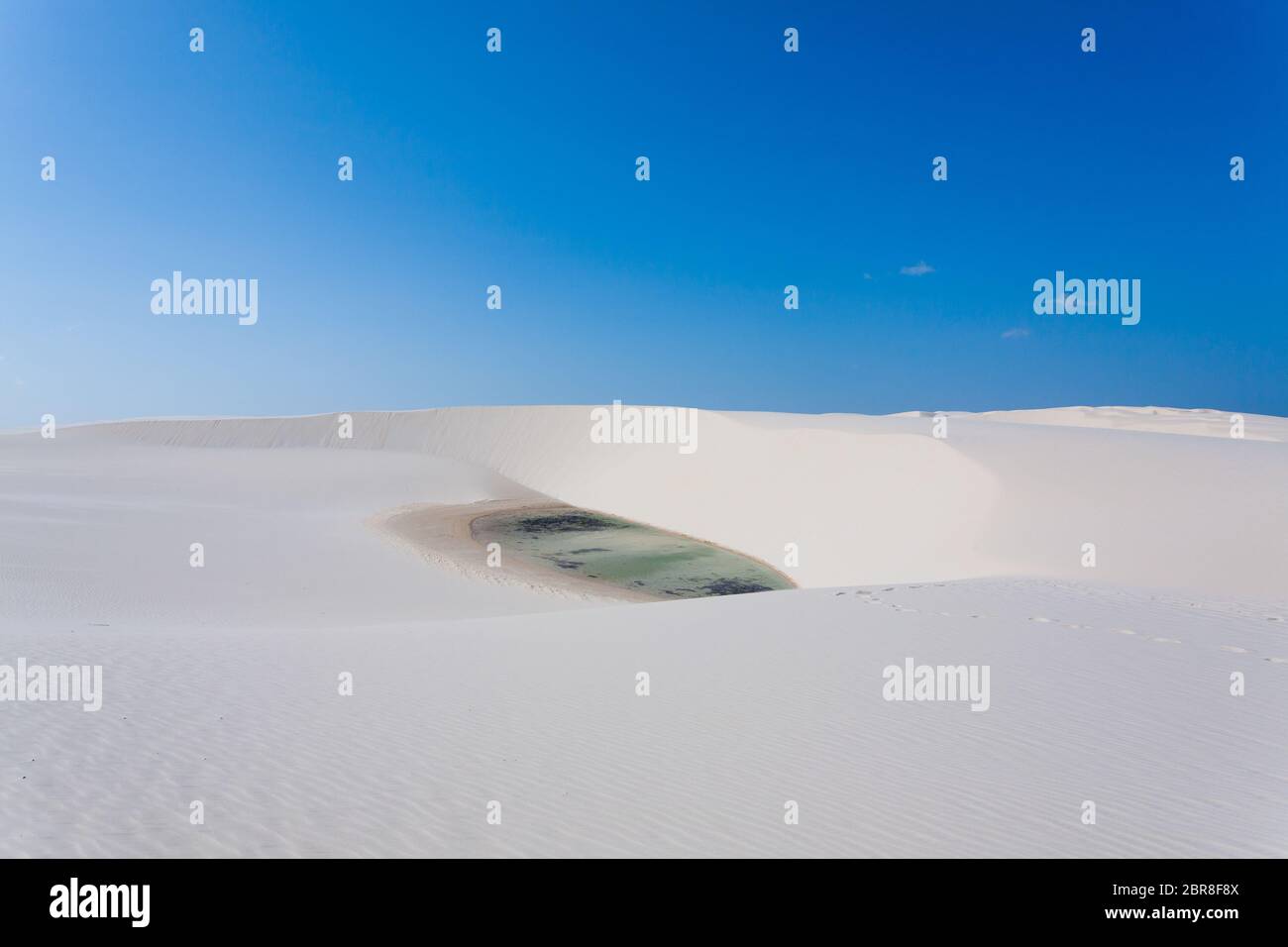 White sand dunes panorama from Lencois Maranhenses National Park ...