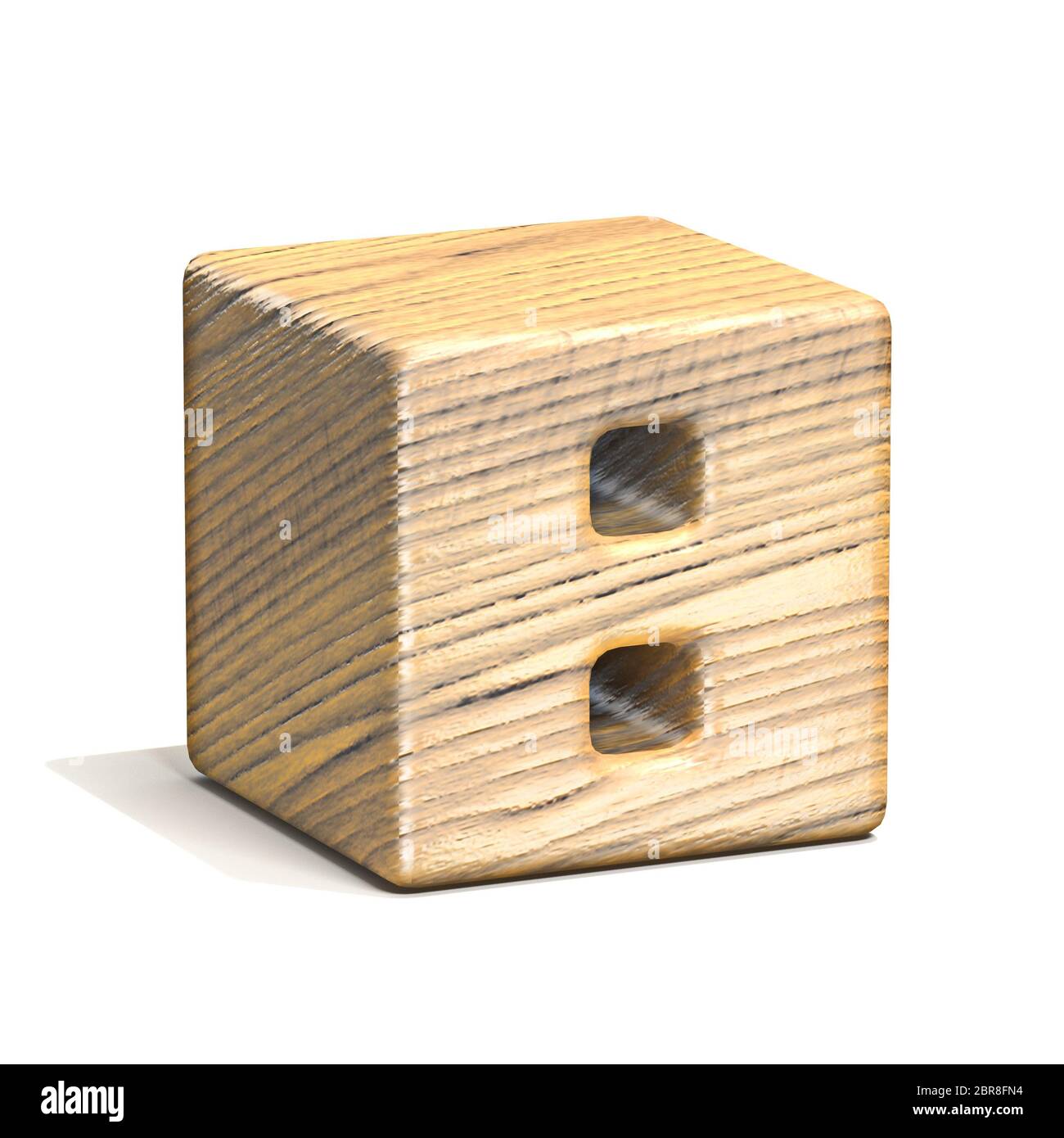 Solid wooden cube font Number 8 EIGHT 3D render illustration isolated ...