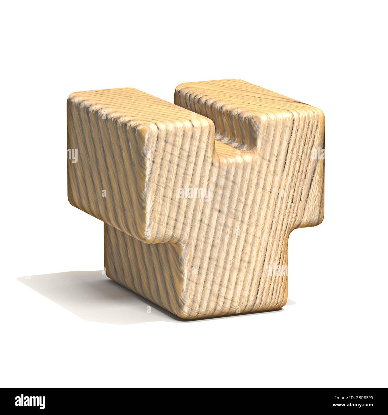 Solid wooden cube font Letter Y 3D render illustration isolated on ...