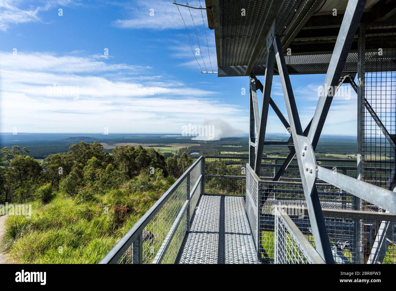 Panoramic view towards the east from the fire tower at the summit of ...