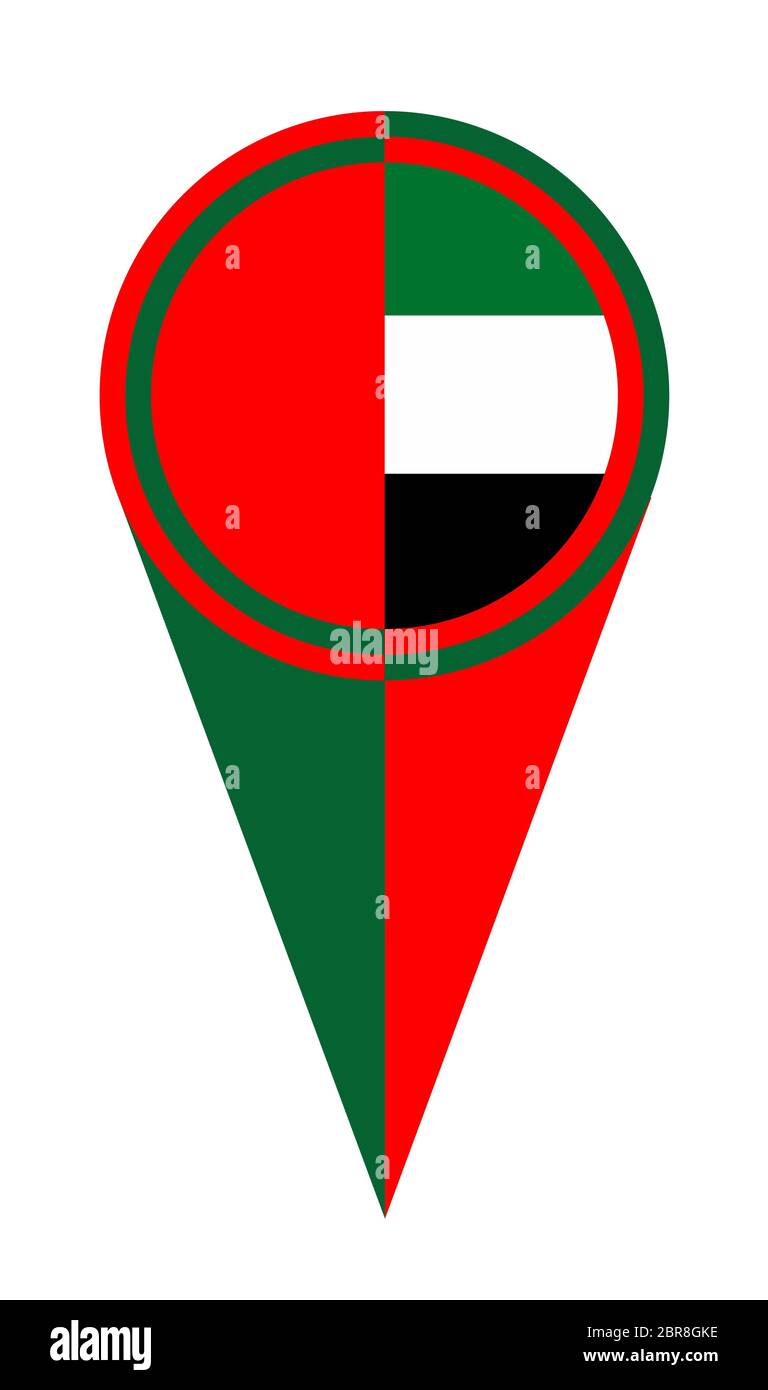United arab emirates map pin hi-res stock photography and images - Alamy