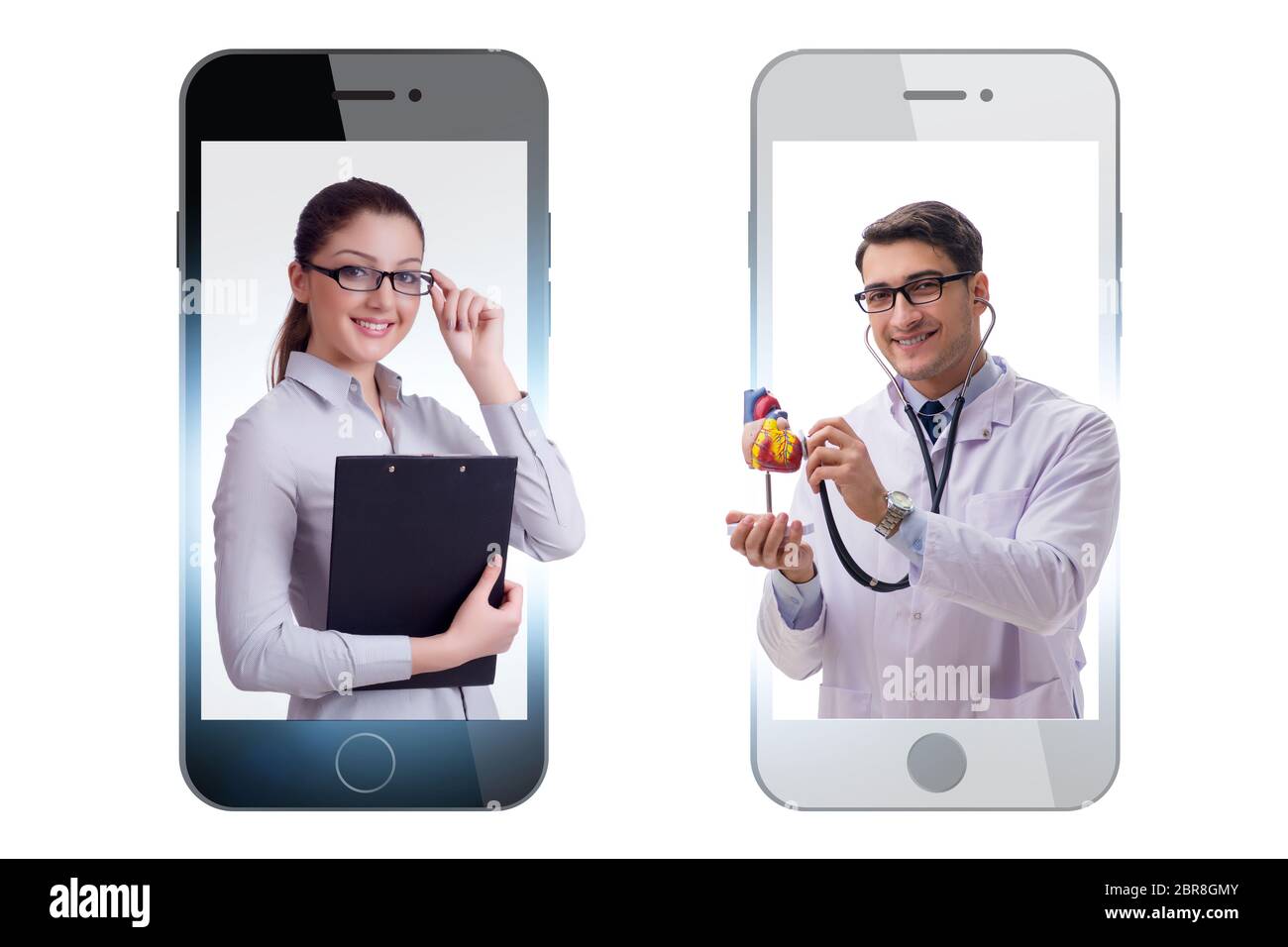 Doctor online hotline Cut Out Stock Images & Pictures - Alamy