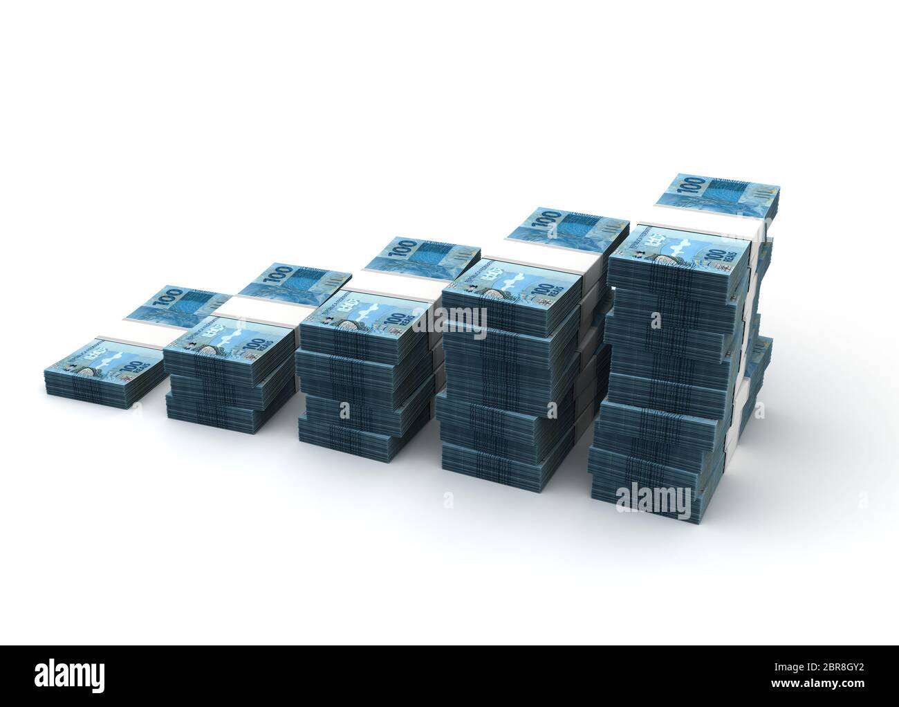 Brazilian Real Bar Graph (Isolated on white background Stock Photo - Alamy