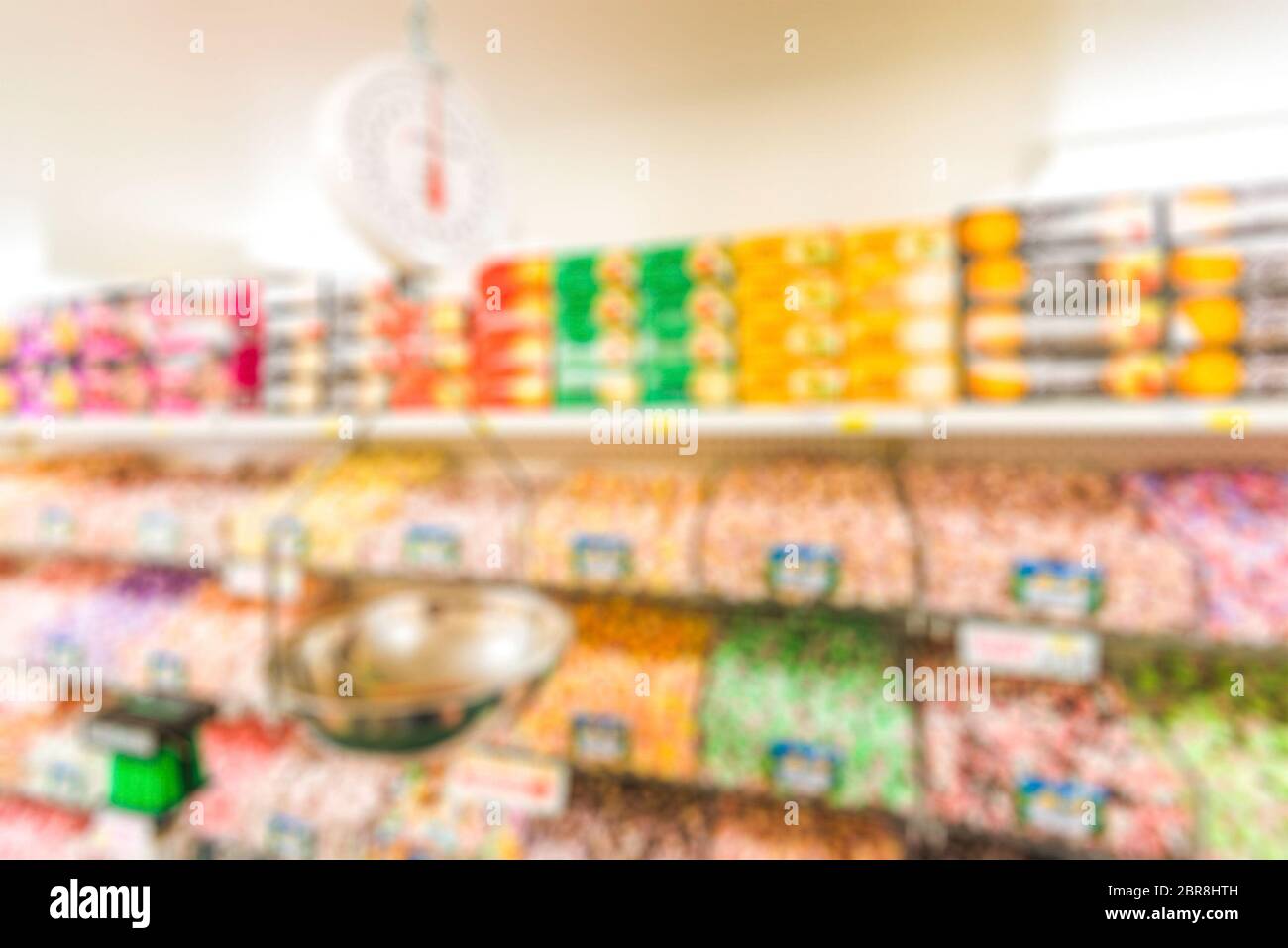 scene in candy shop in country side -blurred picture Stock Photo - Alamy
