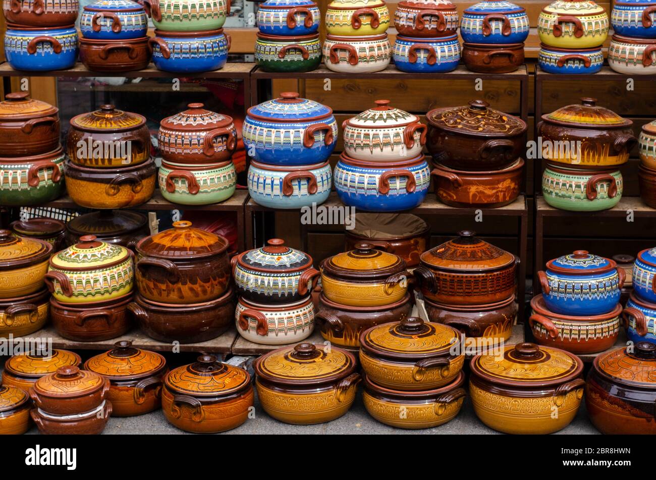 Colorful local crocks for sale every day in the local shopping areas ...