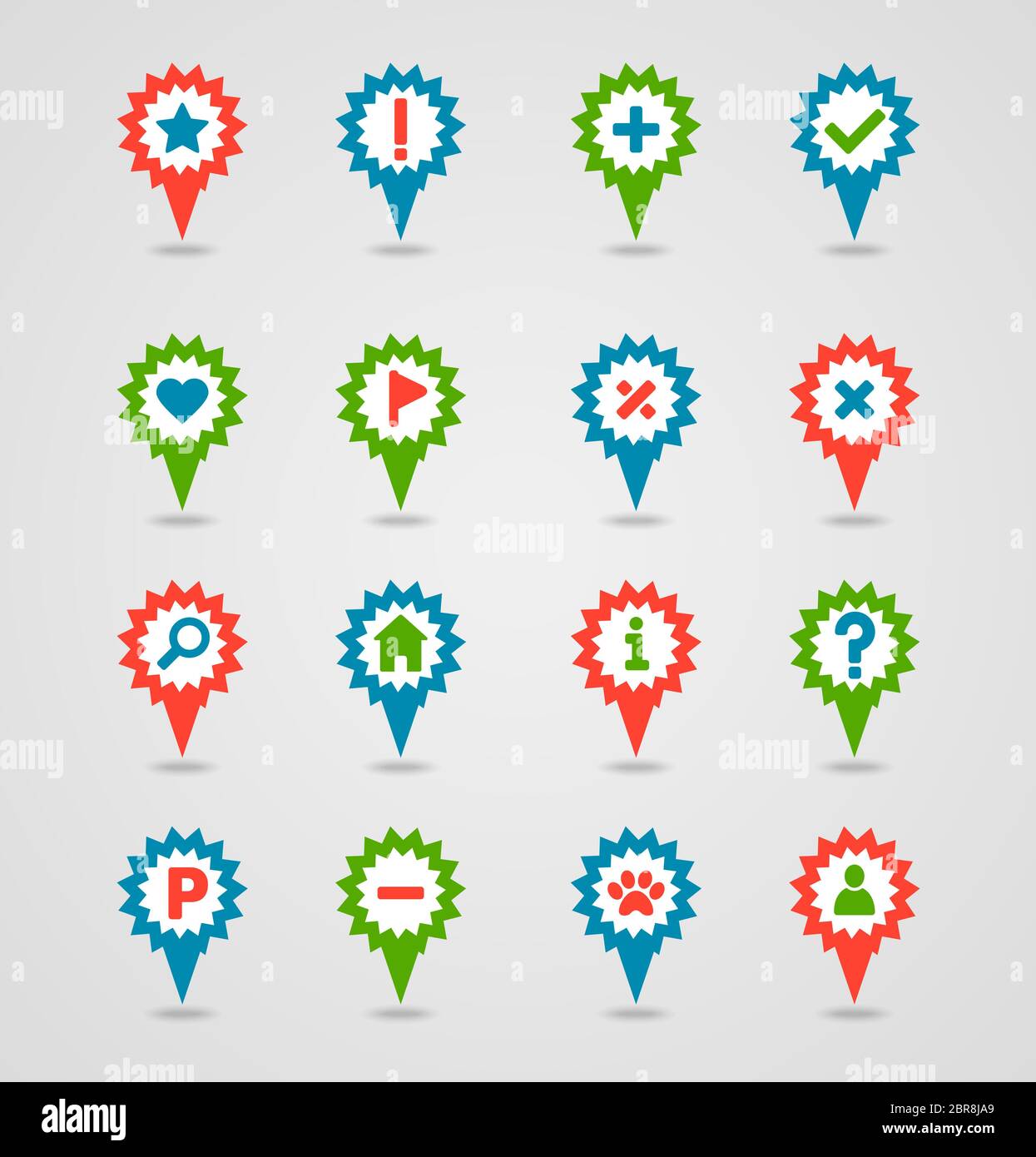 Pin map icon set. Map pointer. Map markers. Destination vector icon ...