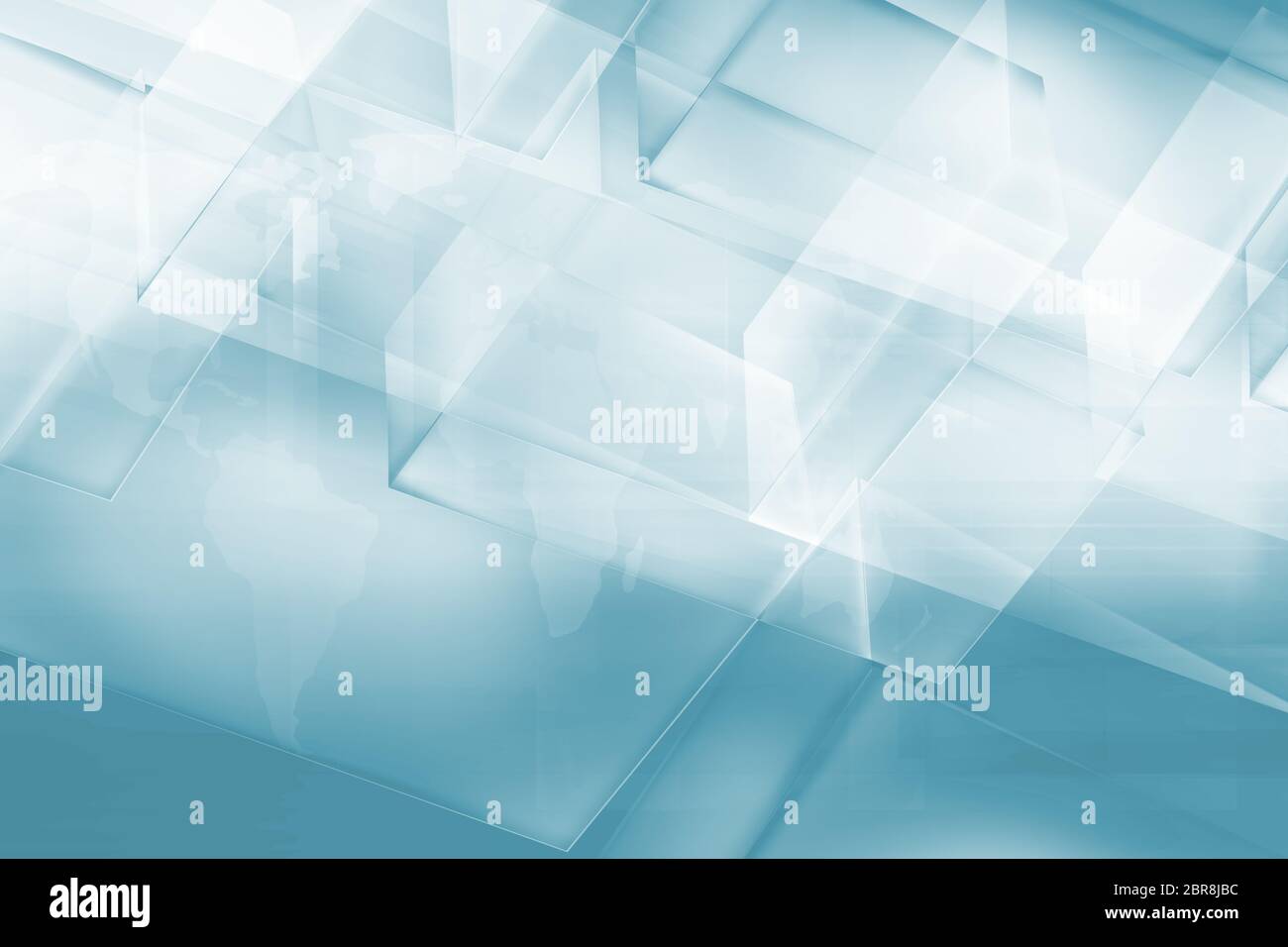 Abstract background with transparent 3d boxes, 3d illustration Stock ...