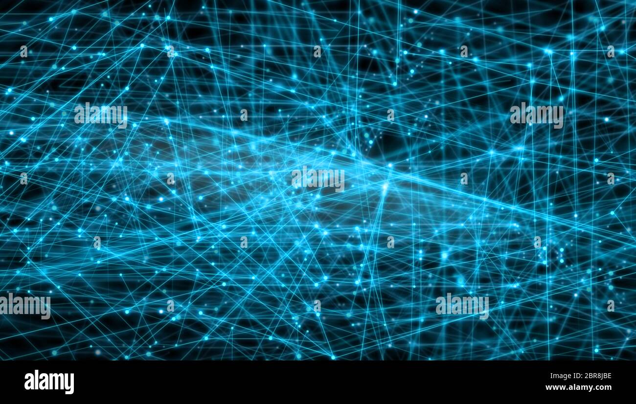 Abstract connecting lines and dots, global networks, globalization and ...