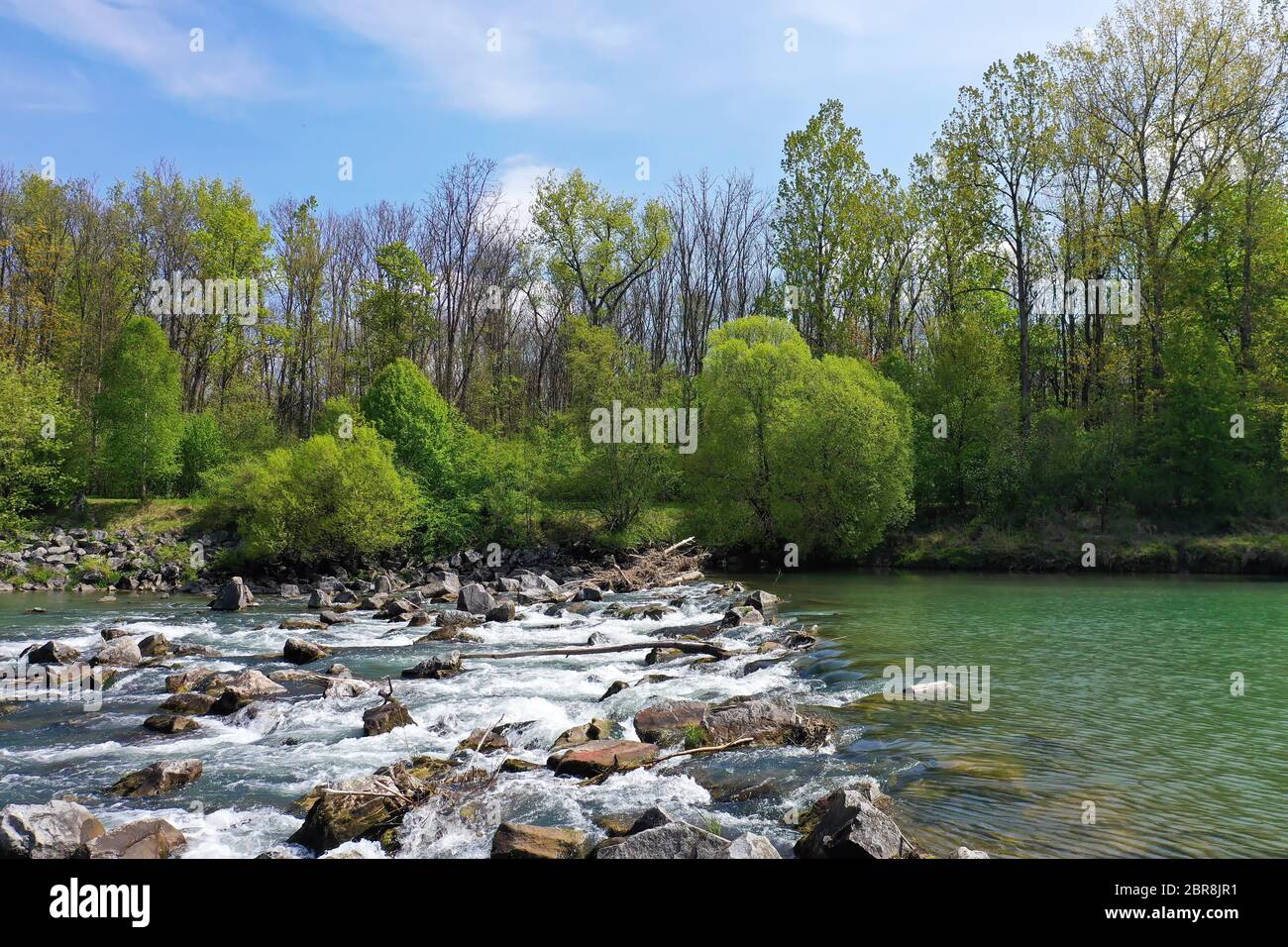 The Iller from above. drones recording Stock Photo - Alamy