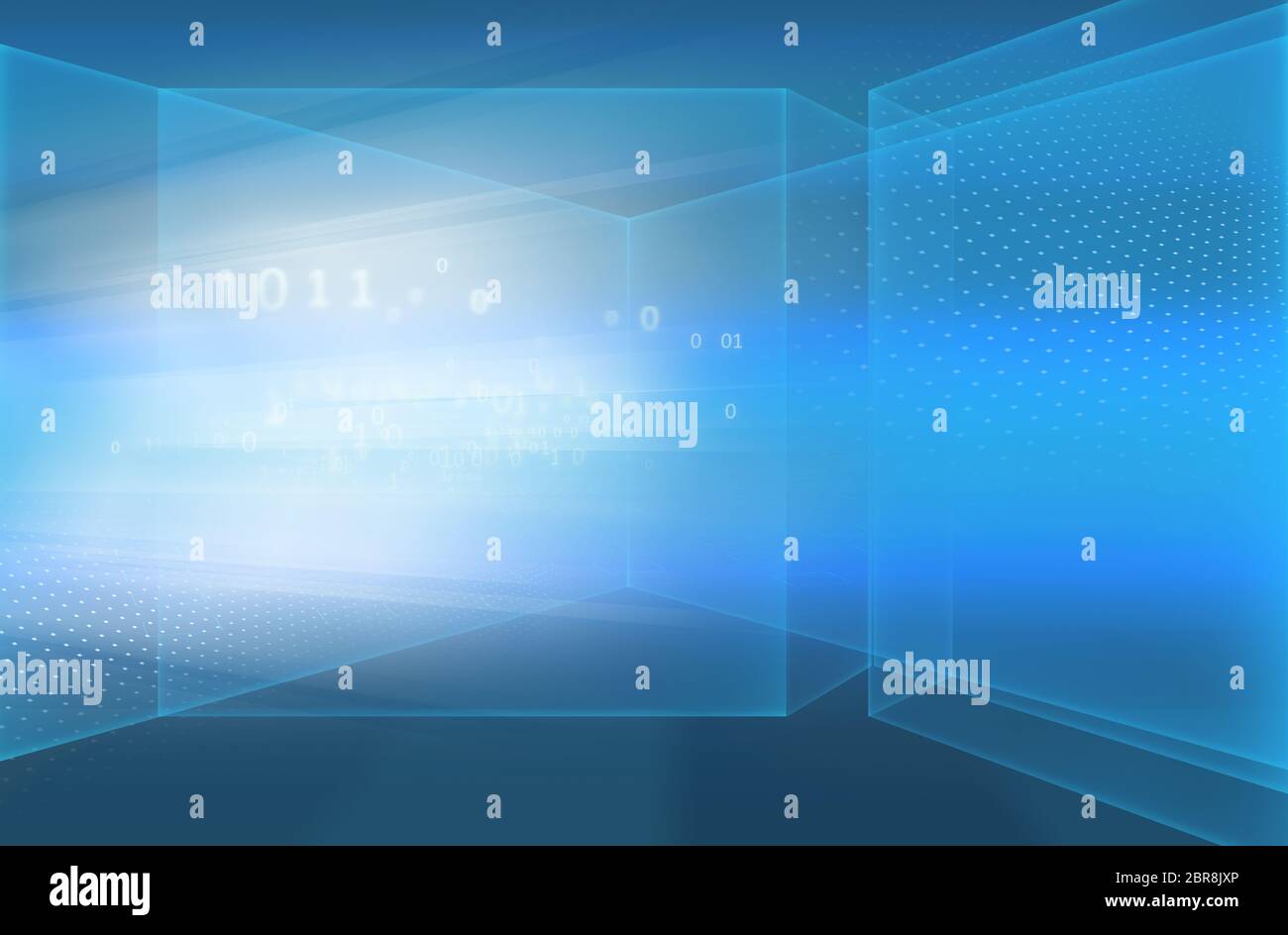 Abstract high tech 3d space, digital technology background. 3d ...