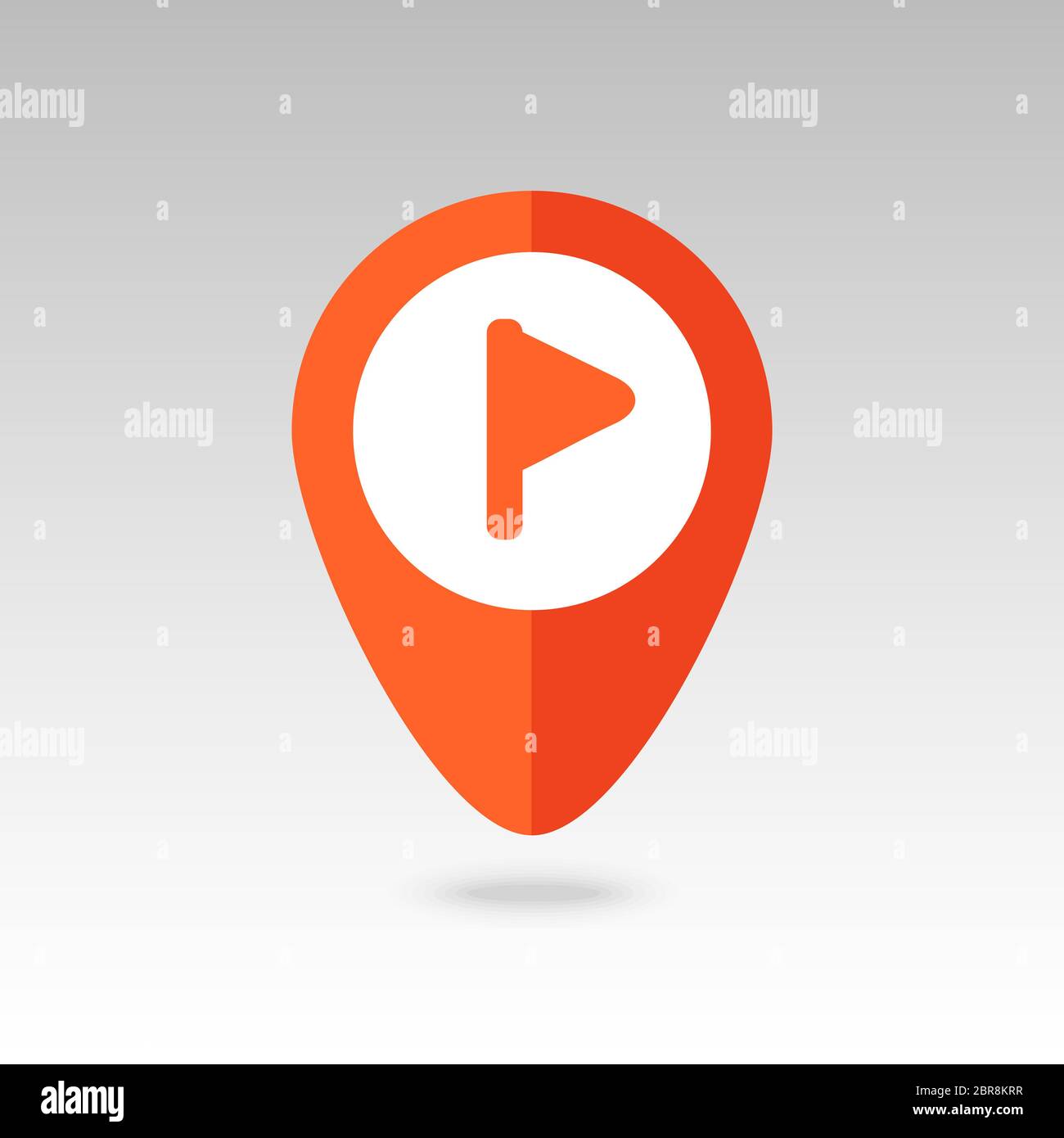 Flag pin map icon. Map pointer. Map markers. Destination vector icon ...