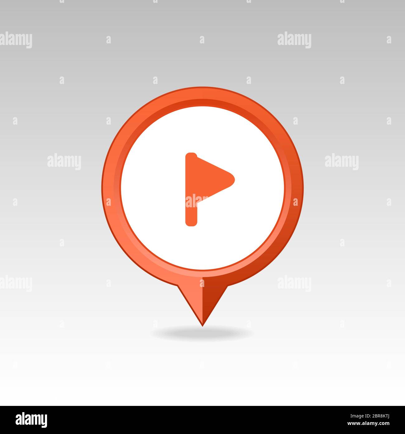 Flag pin map icon. Map pointer. Map markers. Destination vector icon ...