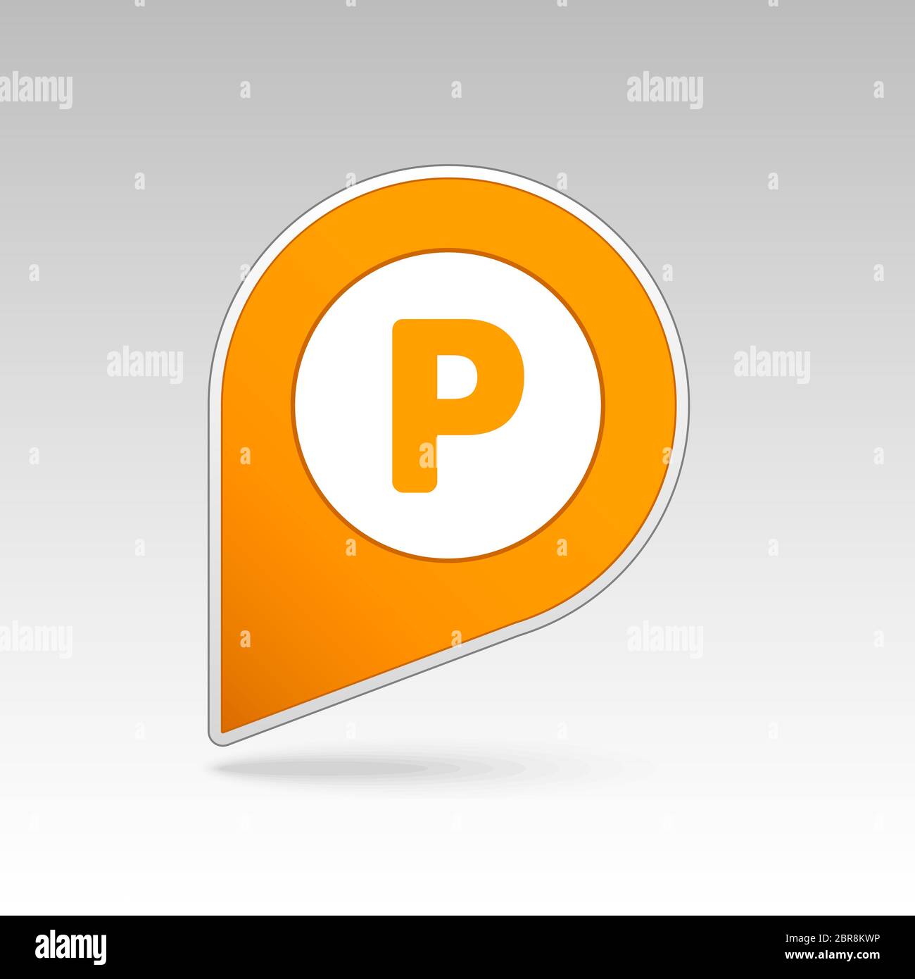 Parking pin map icon. Map pointer. Map markers. Destination vector icon ...