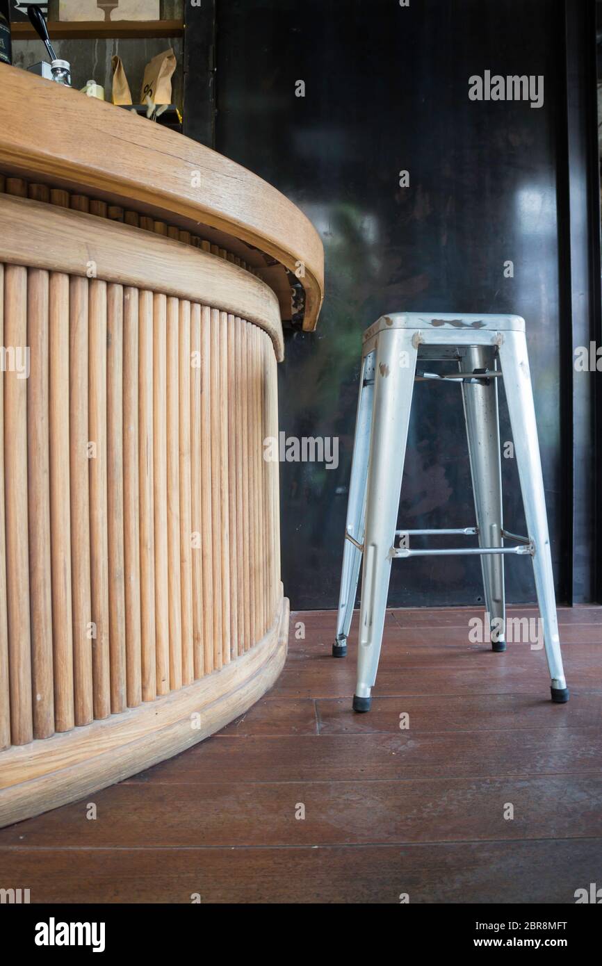 Wooden counter bar in cafe atmosphere, stock photo Stock Photo - Alamy