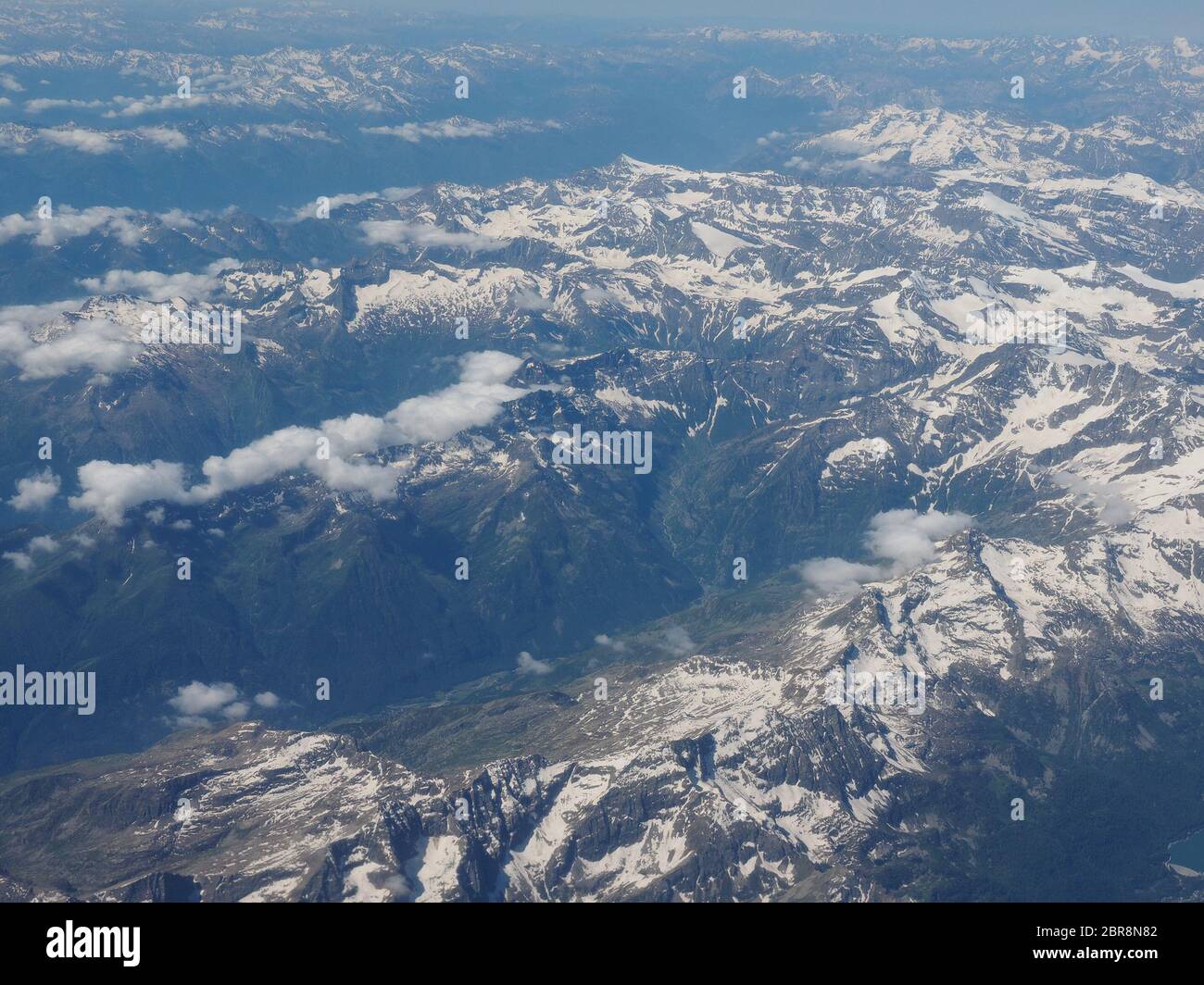 aerial view of Alps mountains between Italy and Switzerland Stock Photo ...