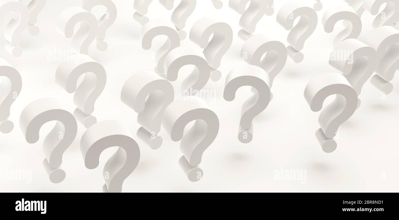 question marks background 3d-illustration Stock Photo - Alamy