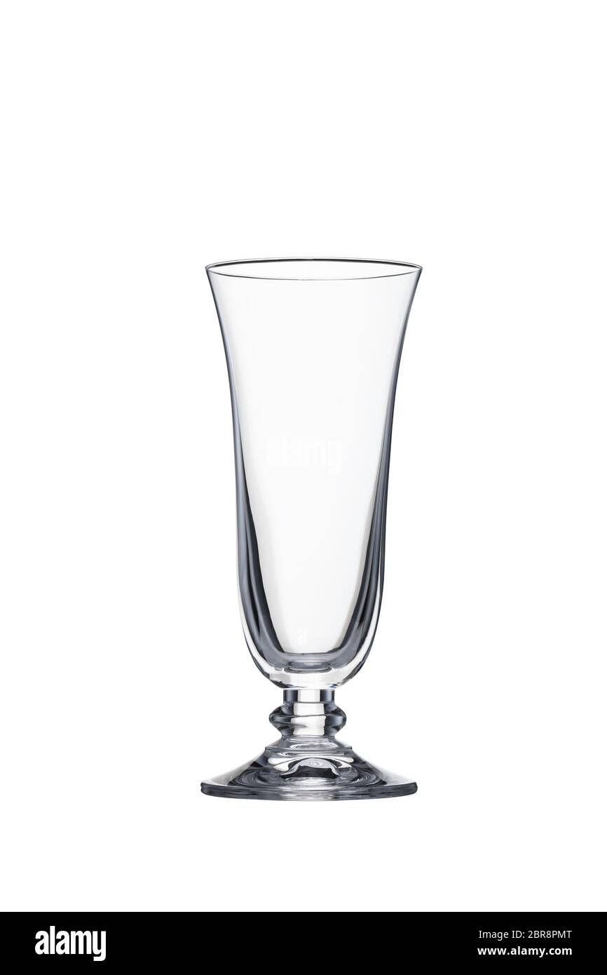 Empty cocktail glass against white background Stock Photo - Alamy