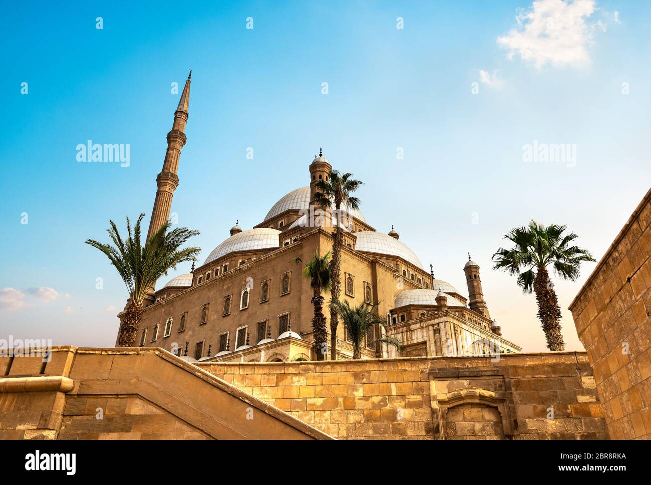 Great Mosque in Cairo Citadel at sunset Stock Photo - Alamy