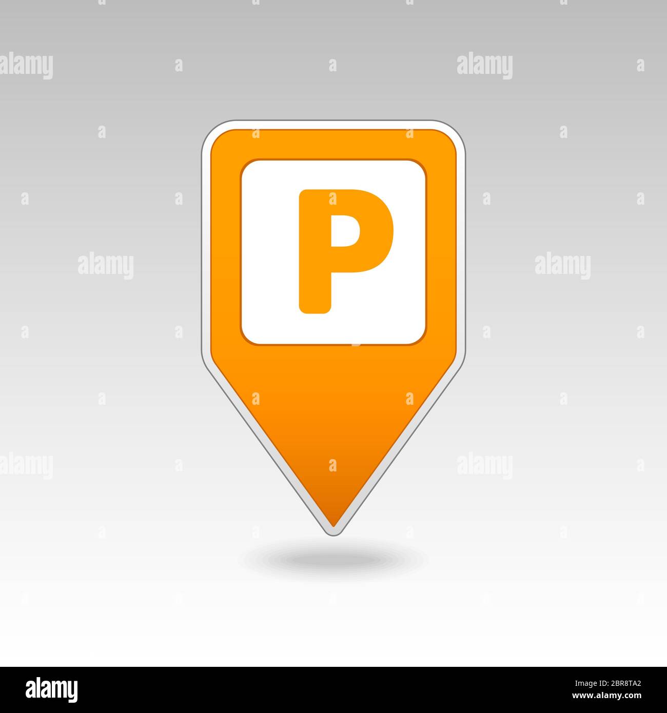 Parking pin map icon. Map pointer. Map markers. Destination vector icon ...