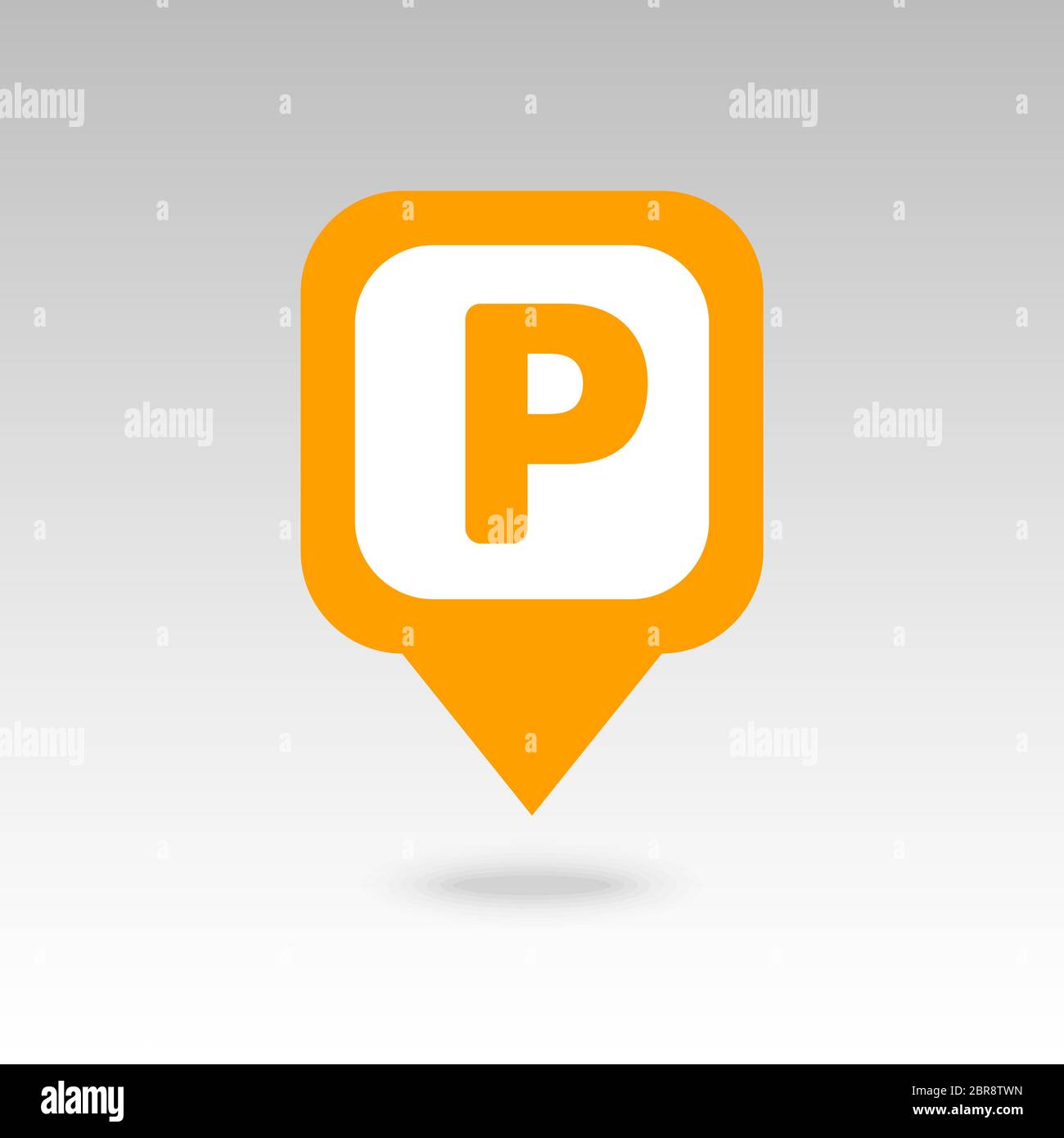 Parking pin map icon. Map pointer. Map markers. Destination vector icon ...