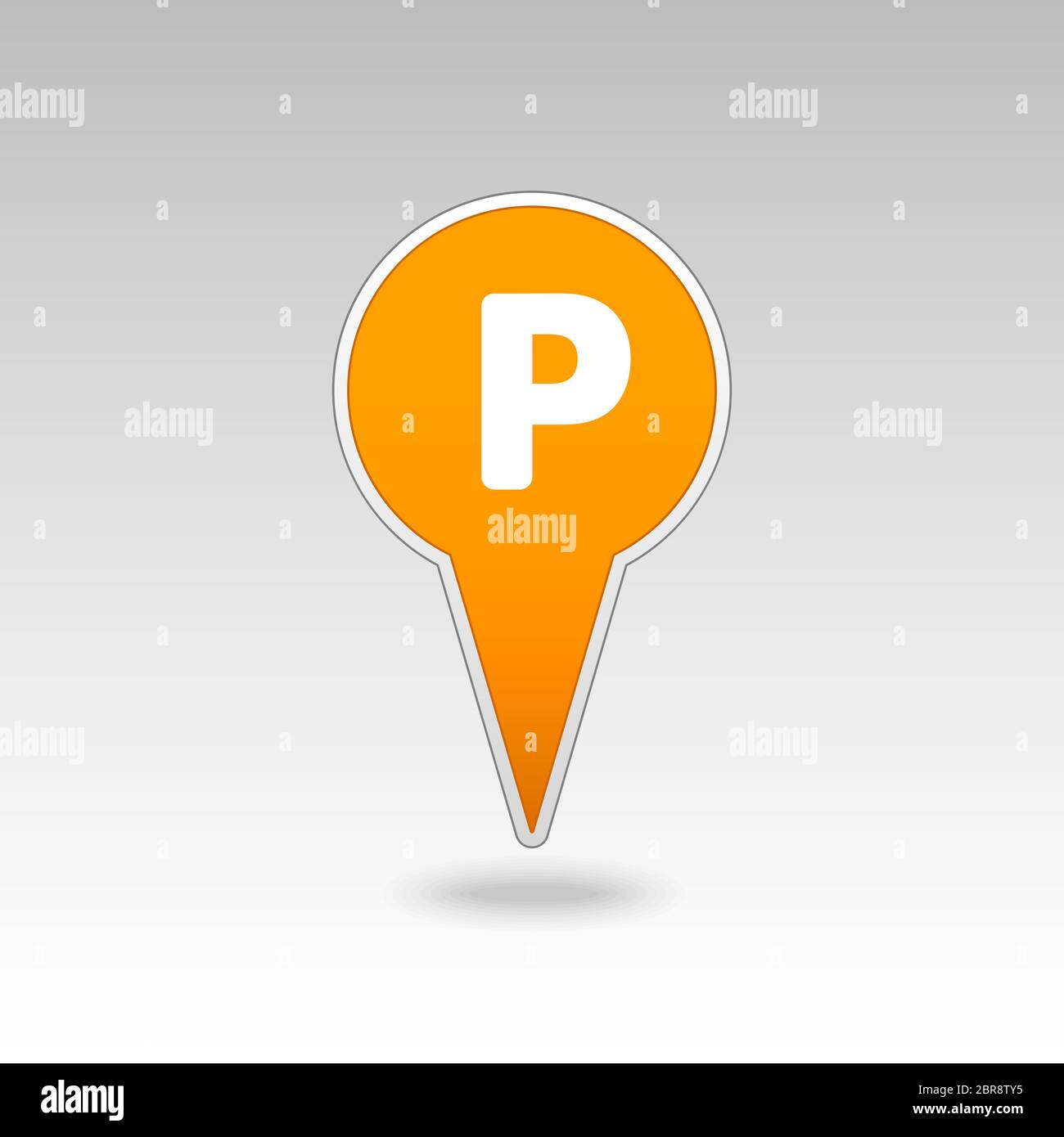 Parking pin map icon. Map pointer. Map markers. Destination vector icon ...