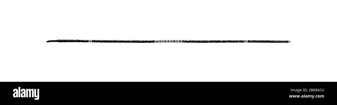 Very long pencil line with black color - Hand painted Stock Photo - Alamy