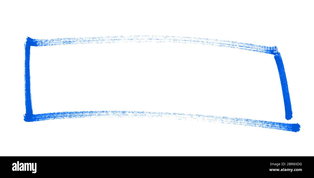 Sketch of blue empty isolated Rectangle on white background - Fast ...