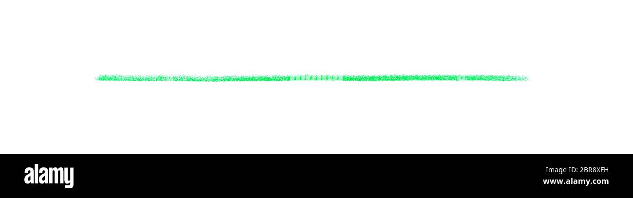 Very long pencil line with green color - Hand painted Stock Photo - Alamy