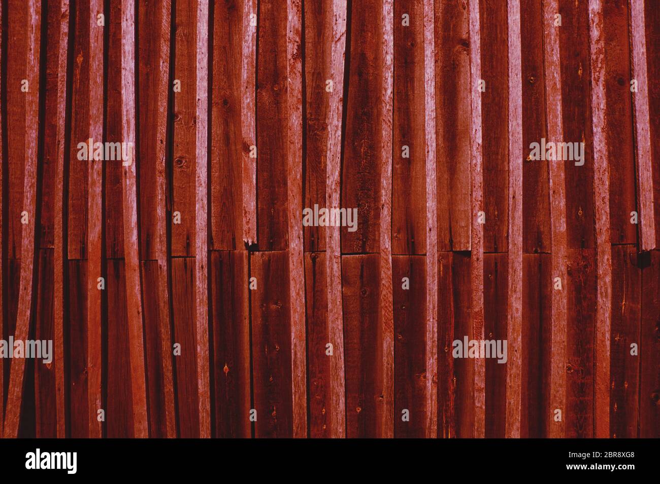 Rustic red wooden wall with old weathered planks Stock Photo - Alamy