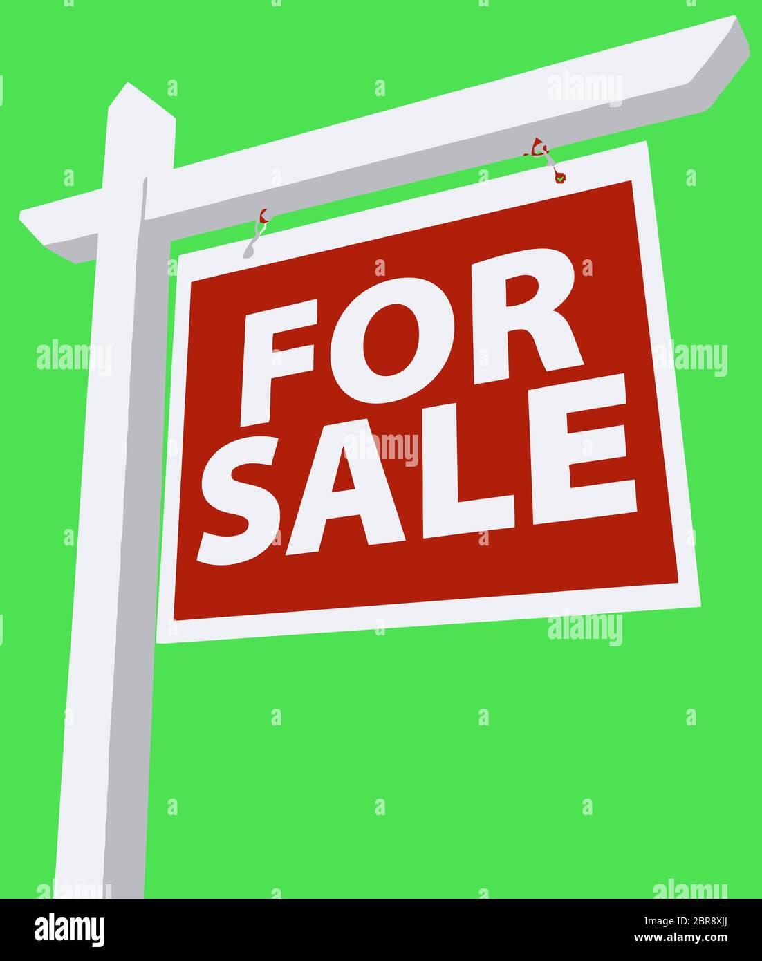for sale sign buy message board home illustration Stock Photo - Alamy