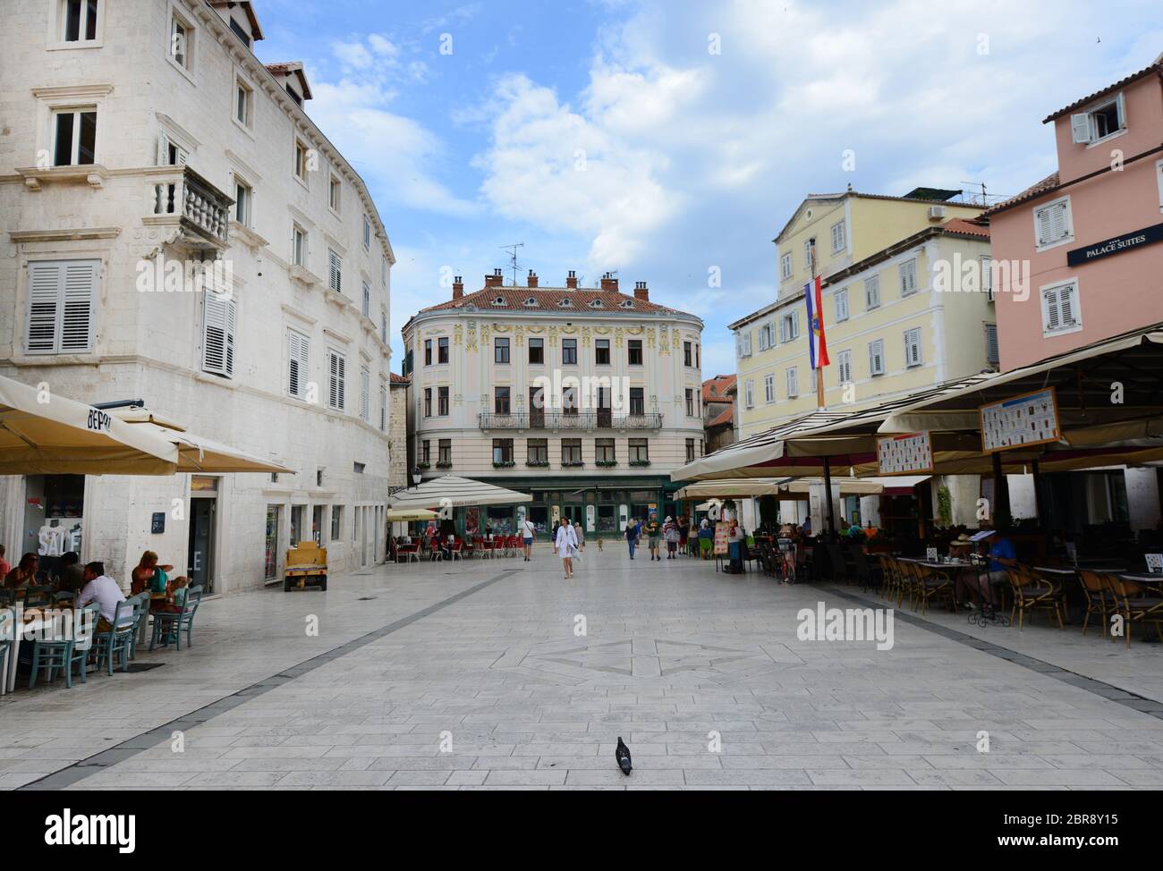 People's Square or Pjaca in the heart of the Diocletians palace in ...