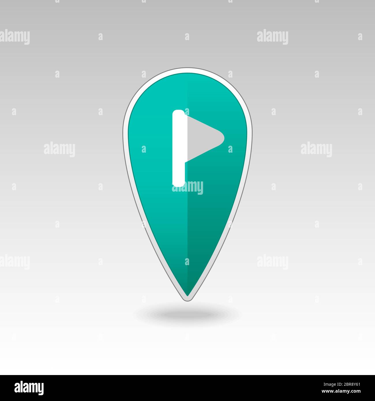 Flag pin map icon. Map pointer. Map markers. Destination vector icon ...