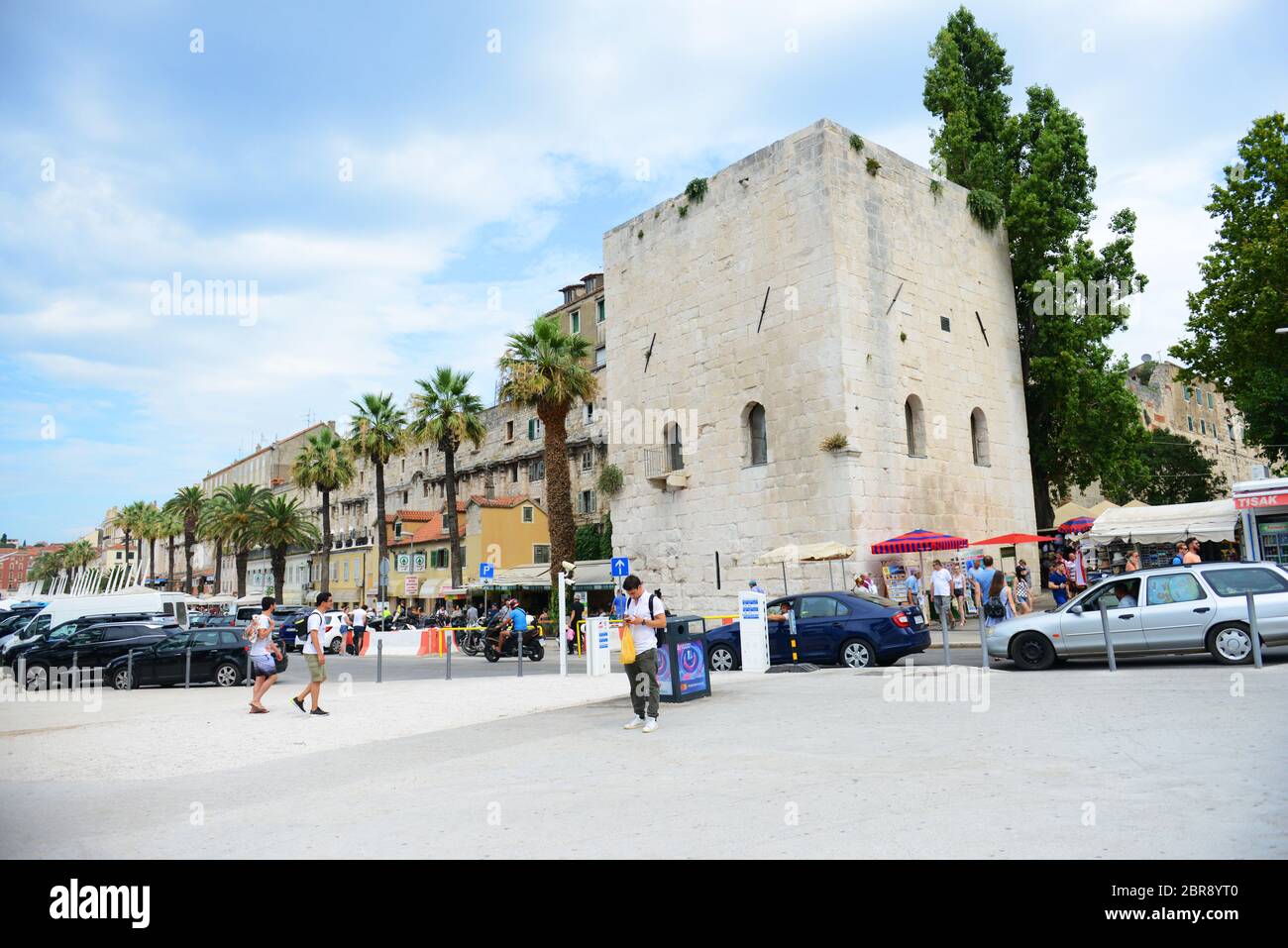 The beautiful building along the waterfront in Split, Croatia Stock ...