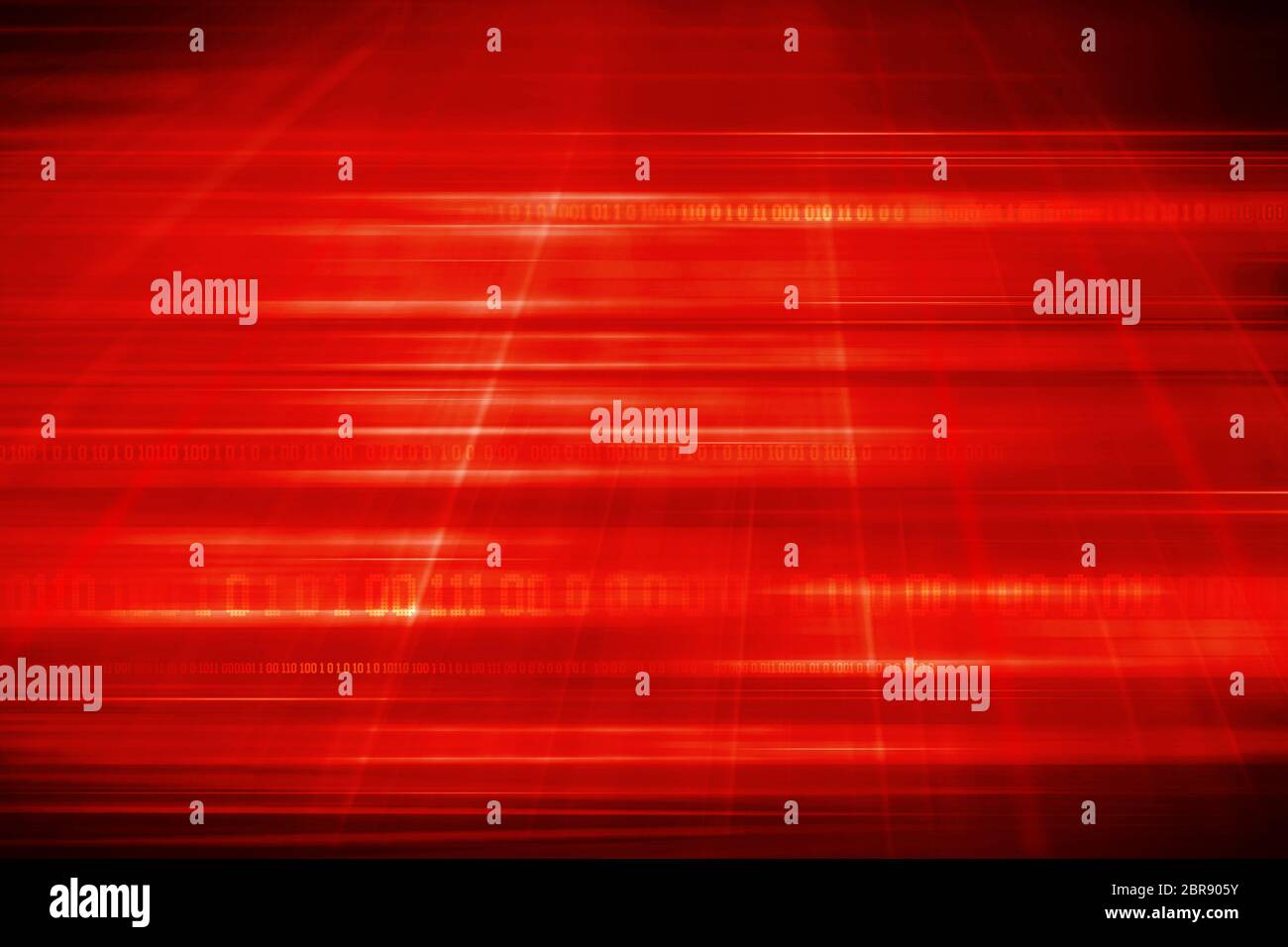 Graphical red theme digital binary codes background, multiple lines ...