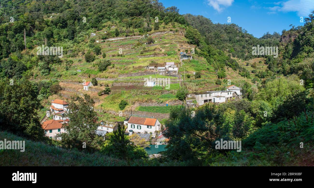 Levada dos Marocos also known as the Mimosa valley near Machico on the ...